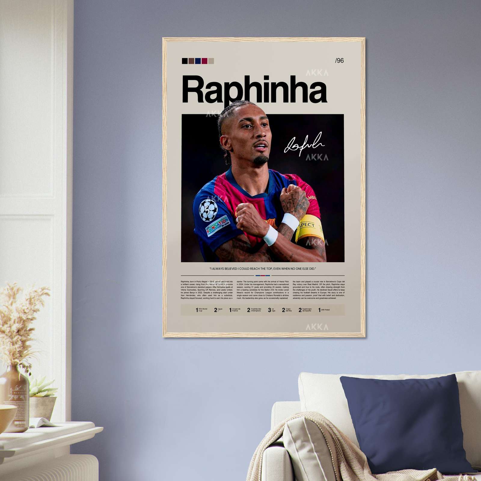 Raphinha Poster, Football Player Poster, Sports Poster, Full-Size ...