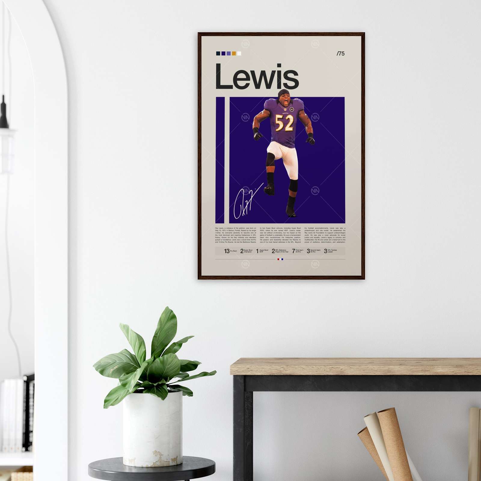 Ray Lewis Poster, Sports Poster, Football Player Poster, Full-Size ...