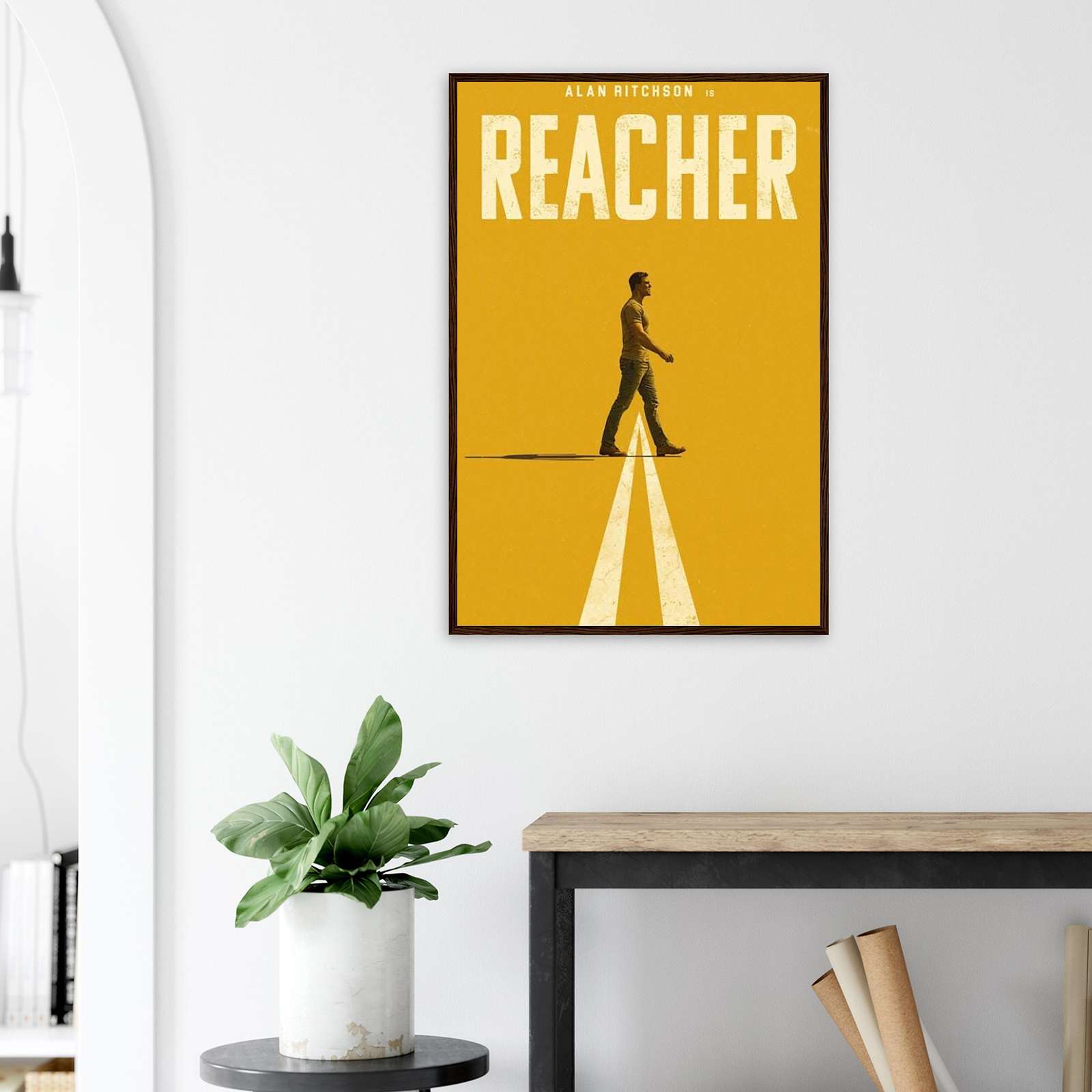 Reacher Tv Series Poster, Alan Ritchson Art Print, Film Poster, Full ...