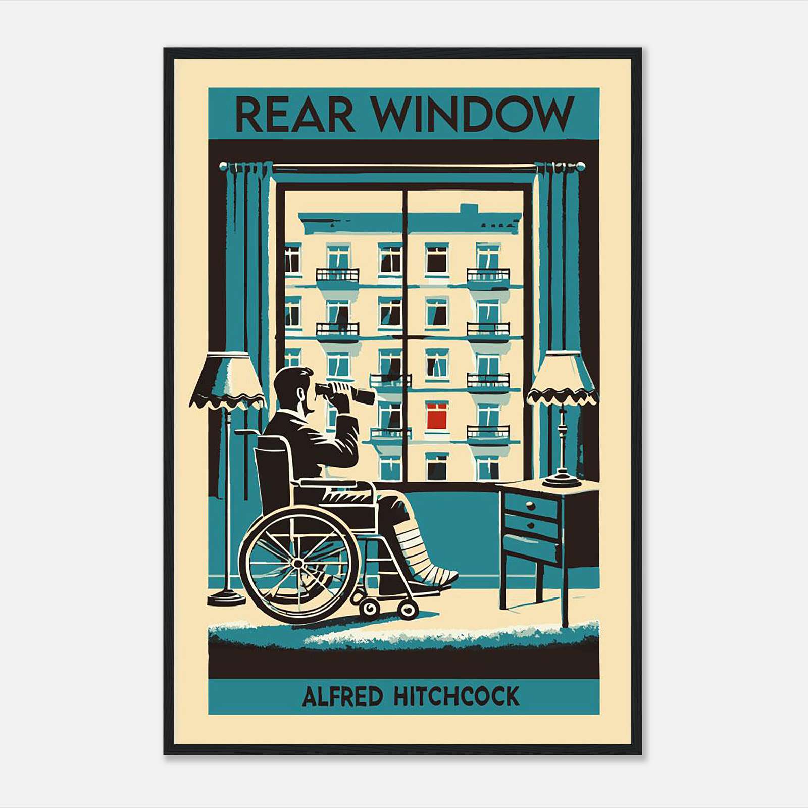 Rear Window Poster, Alfred Hitchcock Wall Art, Vintage Movie Print ...