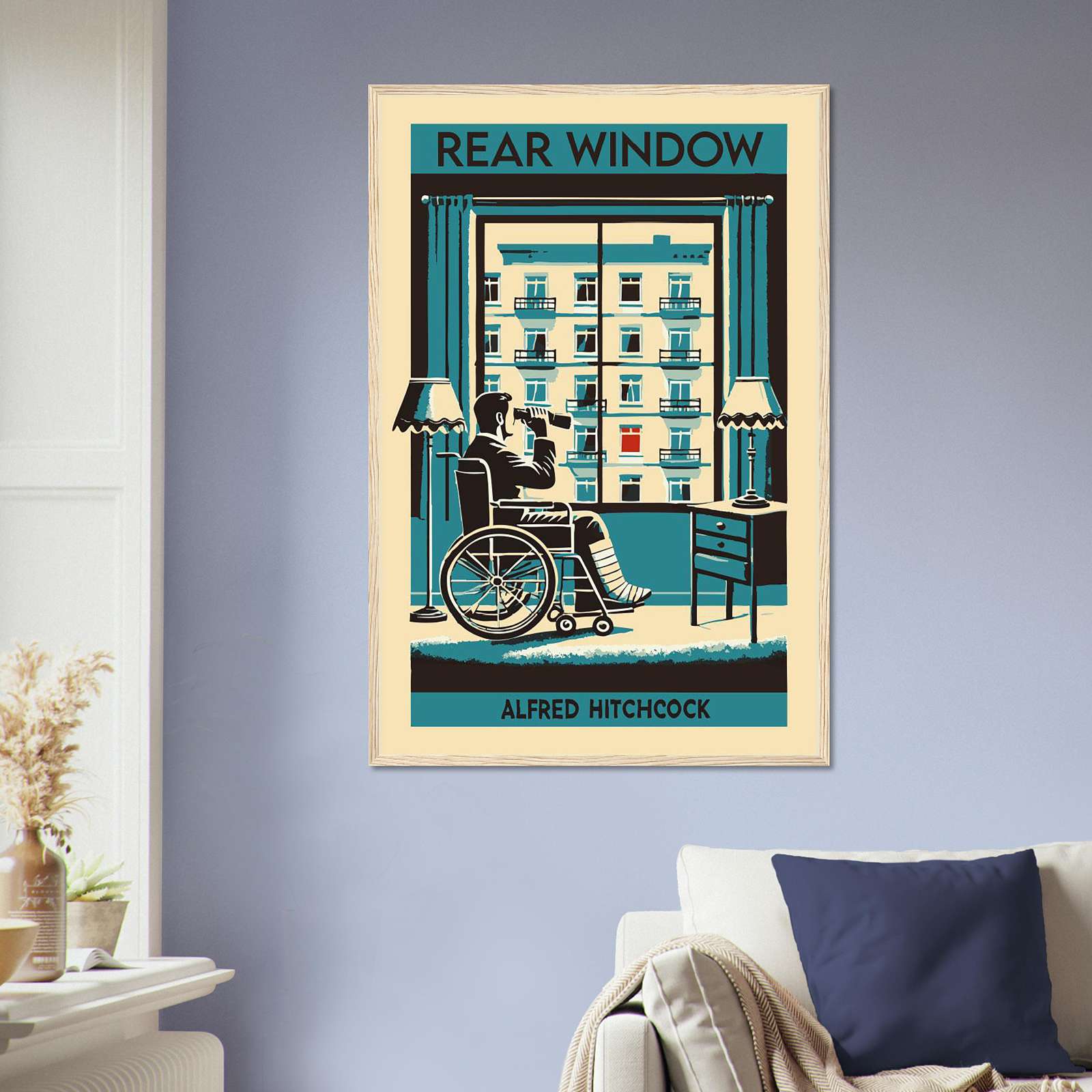 Rear Window Poster, Alfred Hitchcock Wall Art, Vintage Movie Print ...