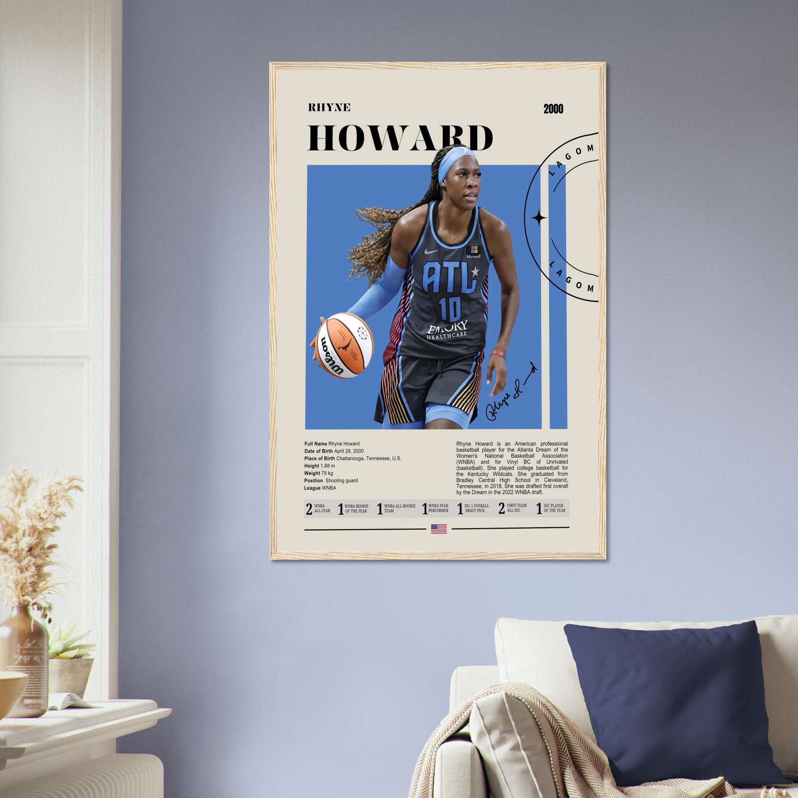 Rhyne Howard Poster, Basketball Poster, Sports Poster, Full-Size Poster ...