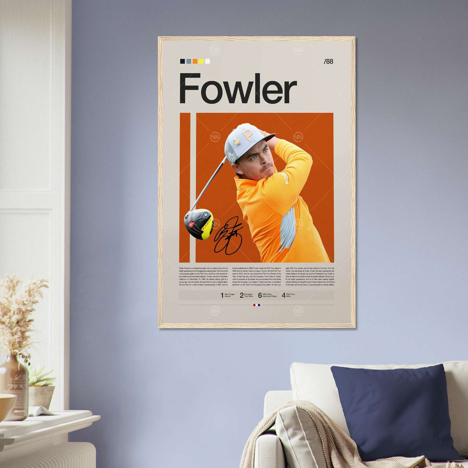 Rickie Fowler Poster, Sports Poster, Golf Poster, Full-Size Poster ...