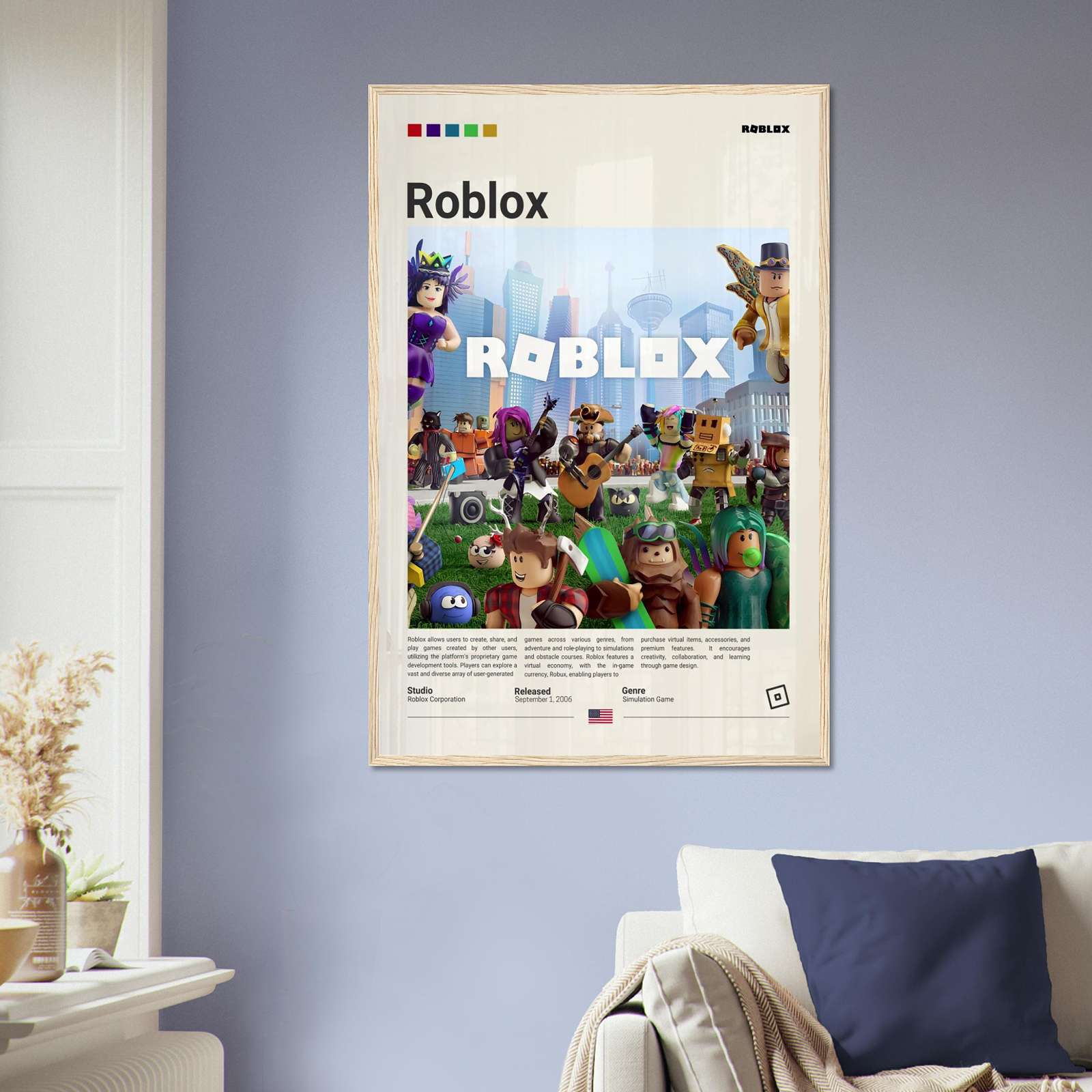 Roblox Poster, Gaming Room Poster, Game Poster, Full-Size Poster, Ready ...