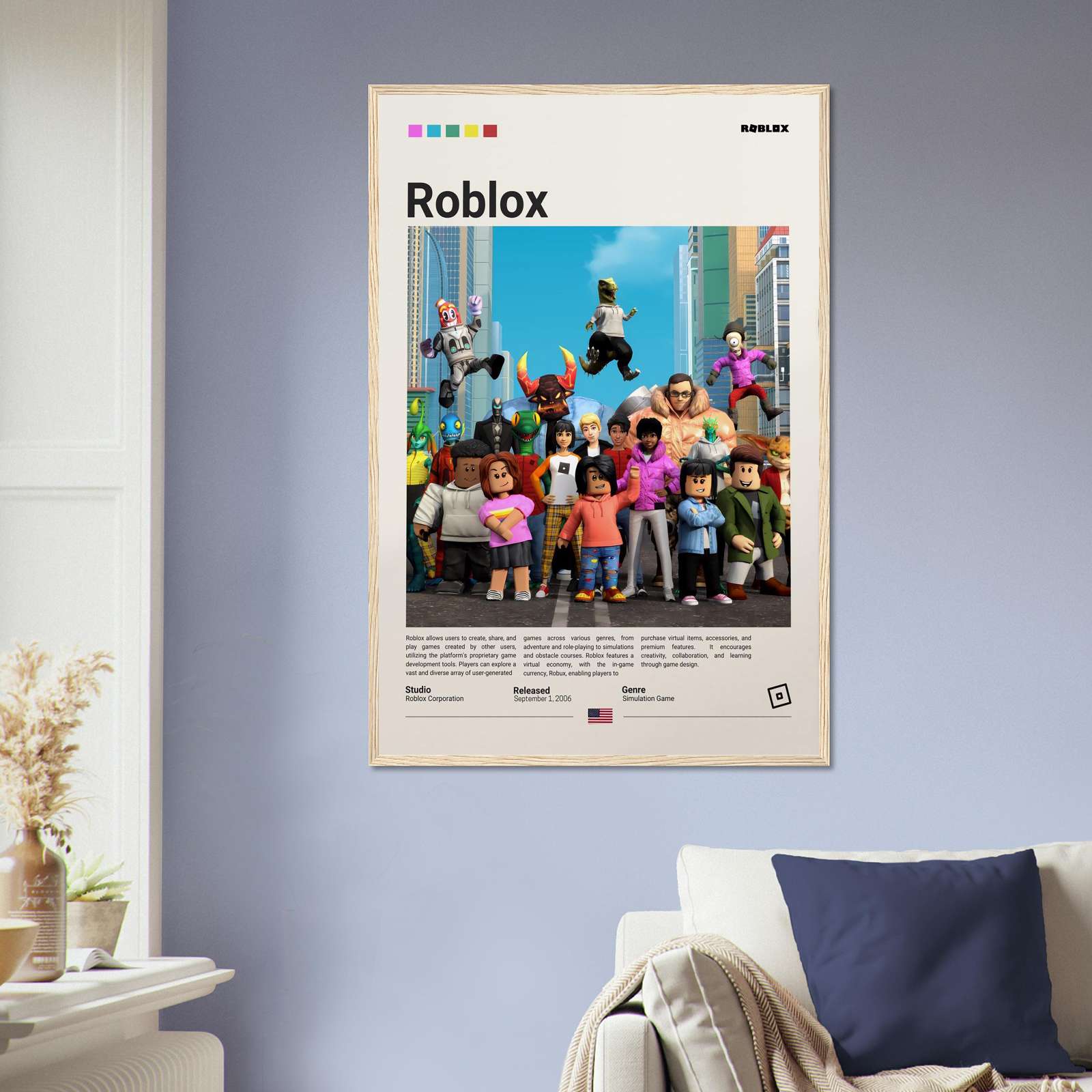 Roblox Poster, Gaming Room Poster, Video Game Poster, Full-Size Poster ...