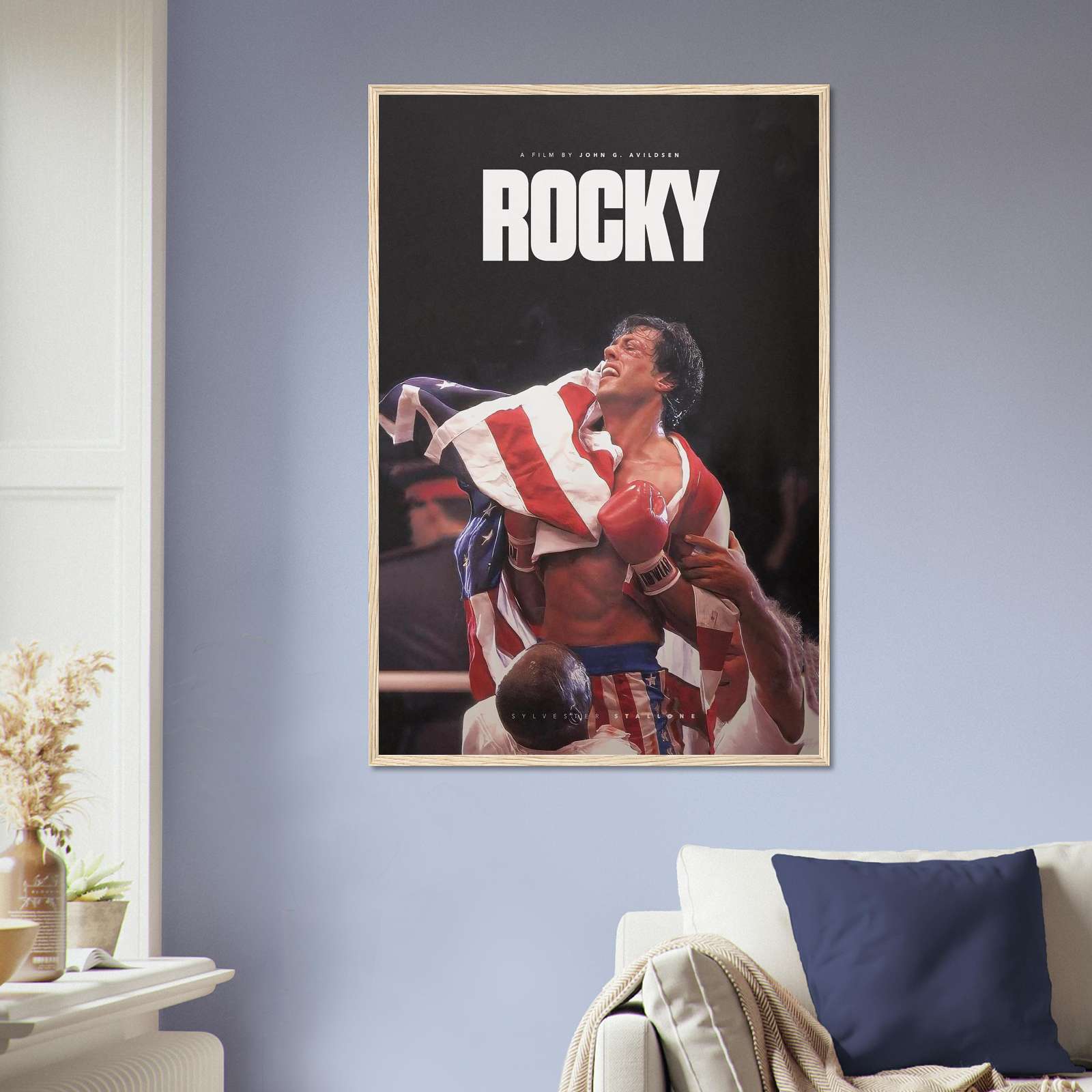 Rocky Poster, Vintage Poster, Retro Movie Poster, Ocky Balboa, Boxing ...