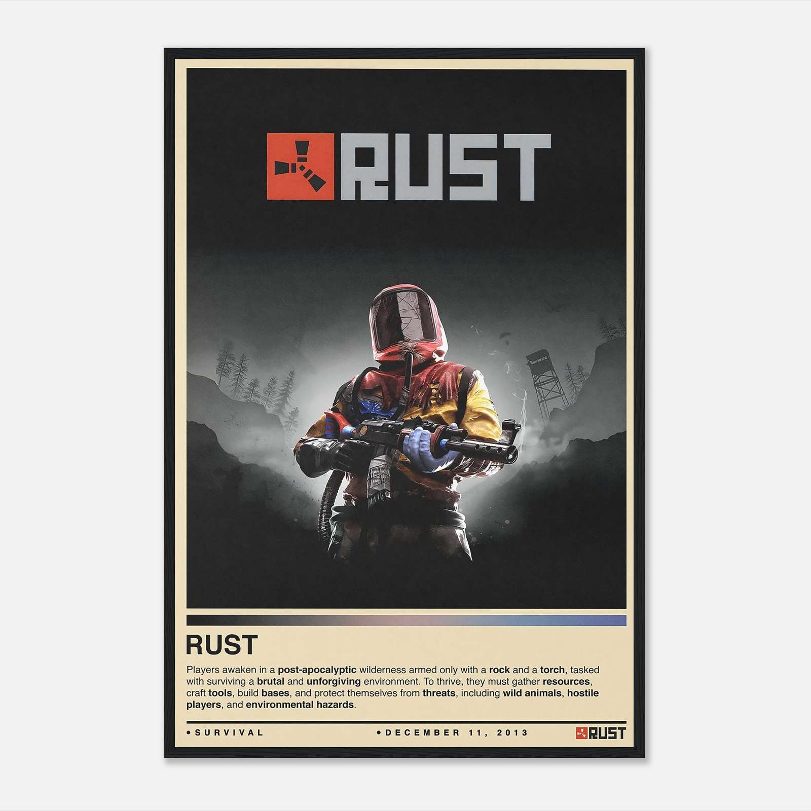 Rust Gaming Poster, Video Game Poster, Full-Size Poster, Ready to Hang ...