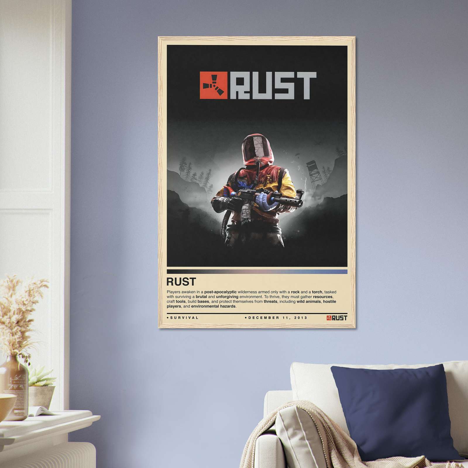 Rust Gaming Poster, Video Game Poster, Full-Size Poster, Ready to Hang ...