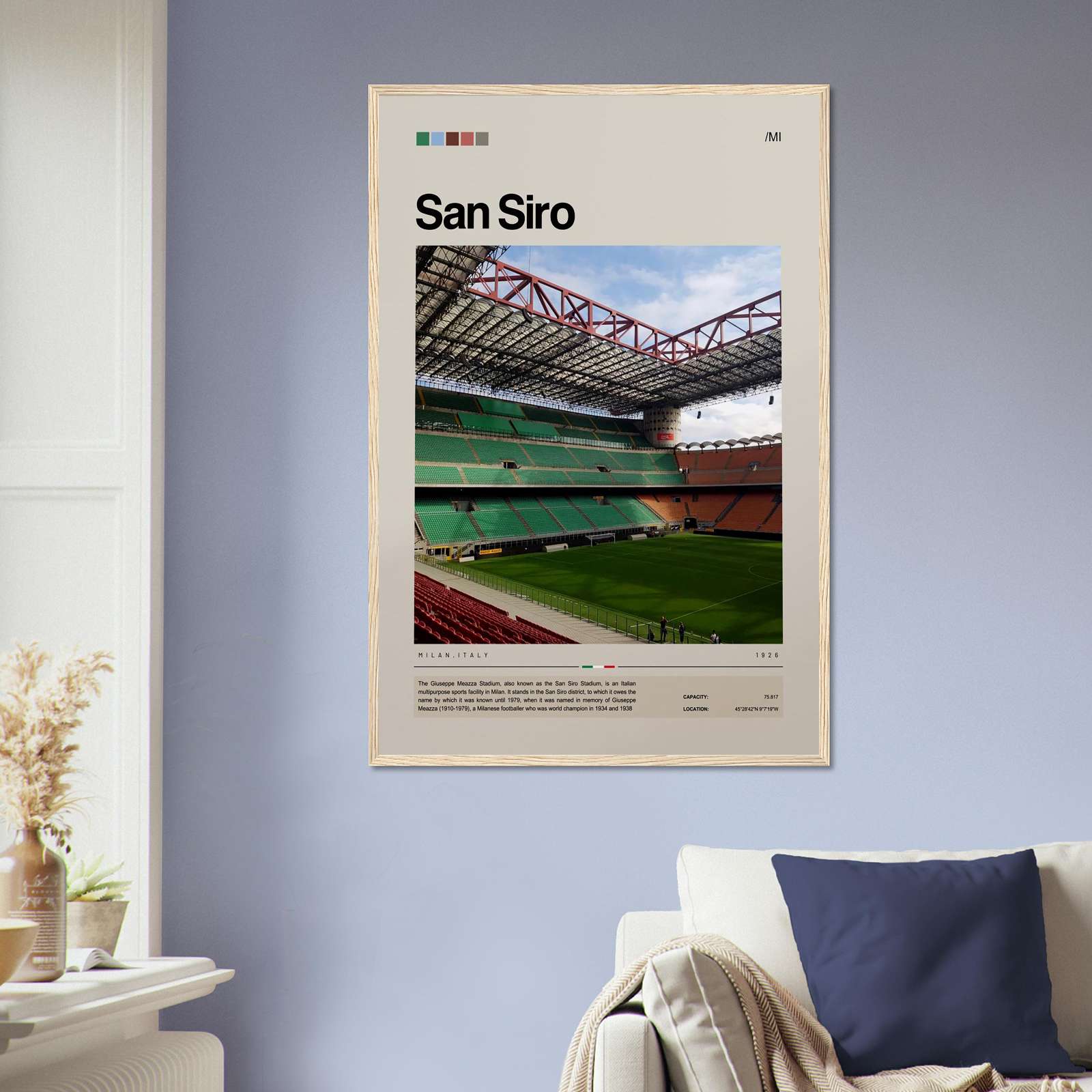 San Siro Stadium Poster, Full-Size Poster, Ready to Hang - Citiesbox