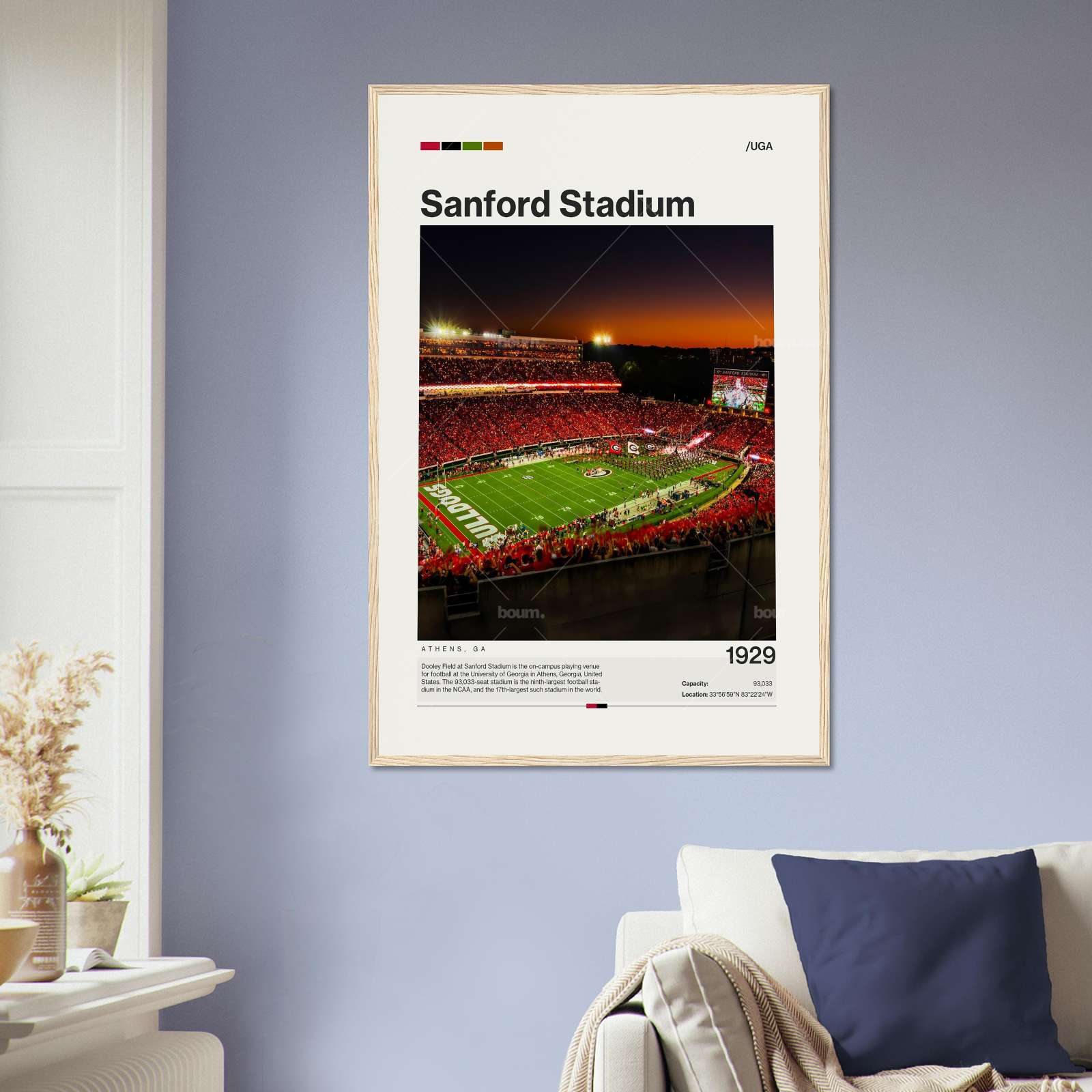 Sanford Stadium Poster, Sports Poster, Full-Size Poster, Ready to Hang ...