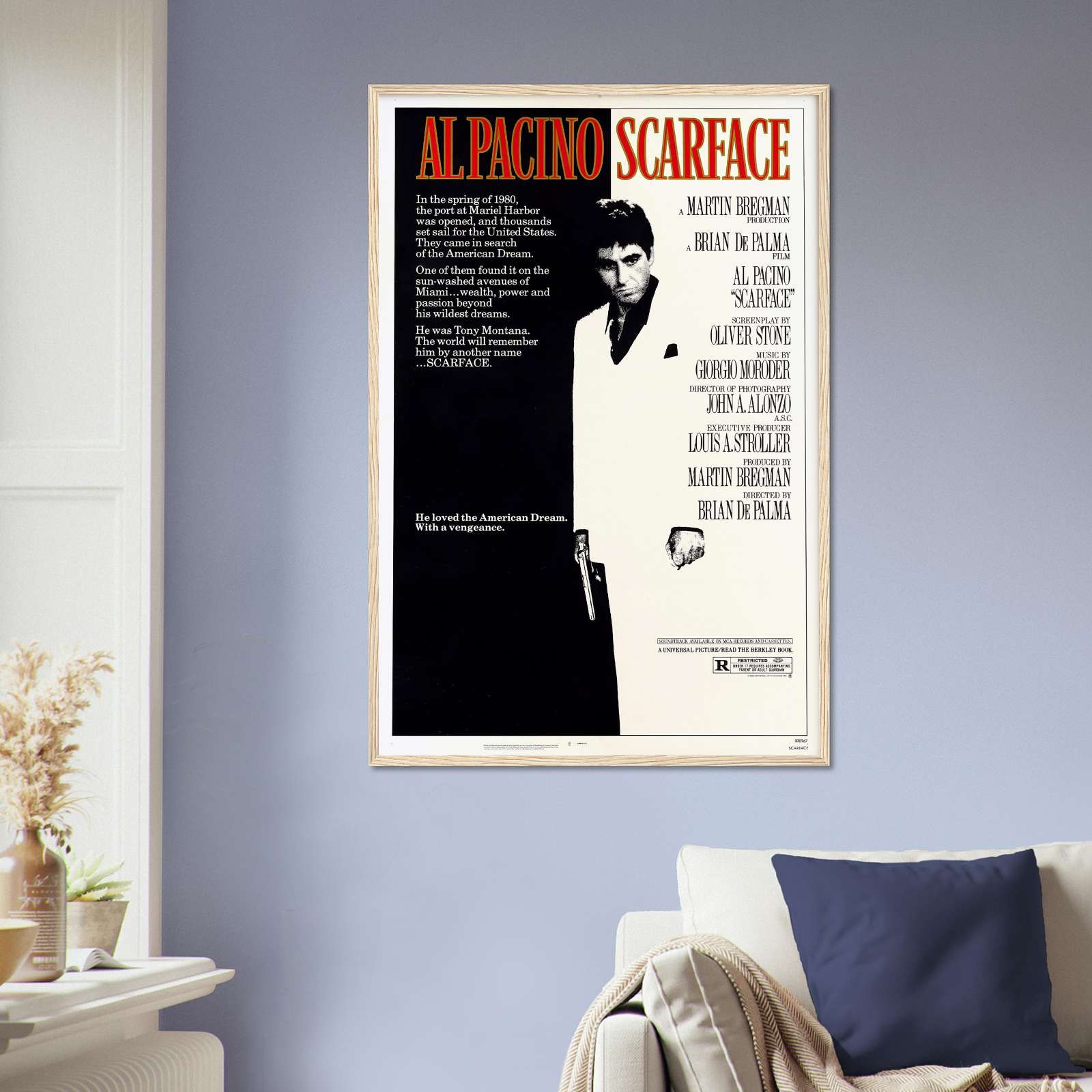 Scarface Movie Poster 2, Full-Size Movie Poster, Ready to Hang - Citiesbox