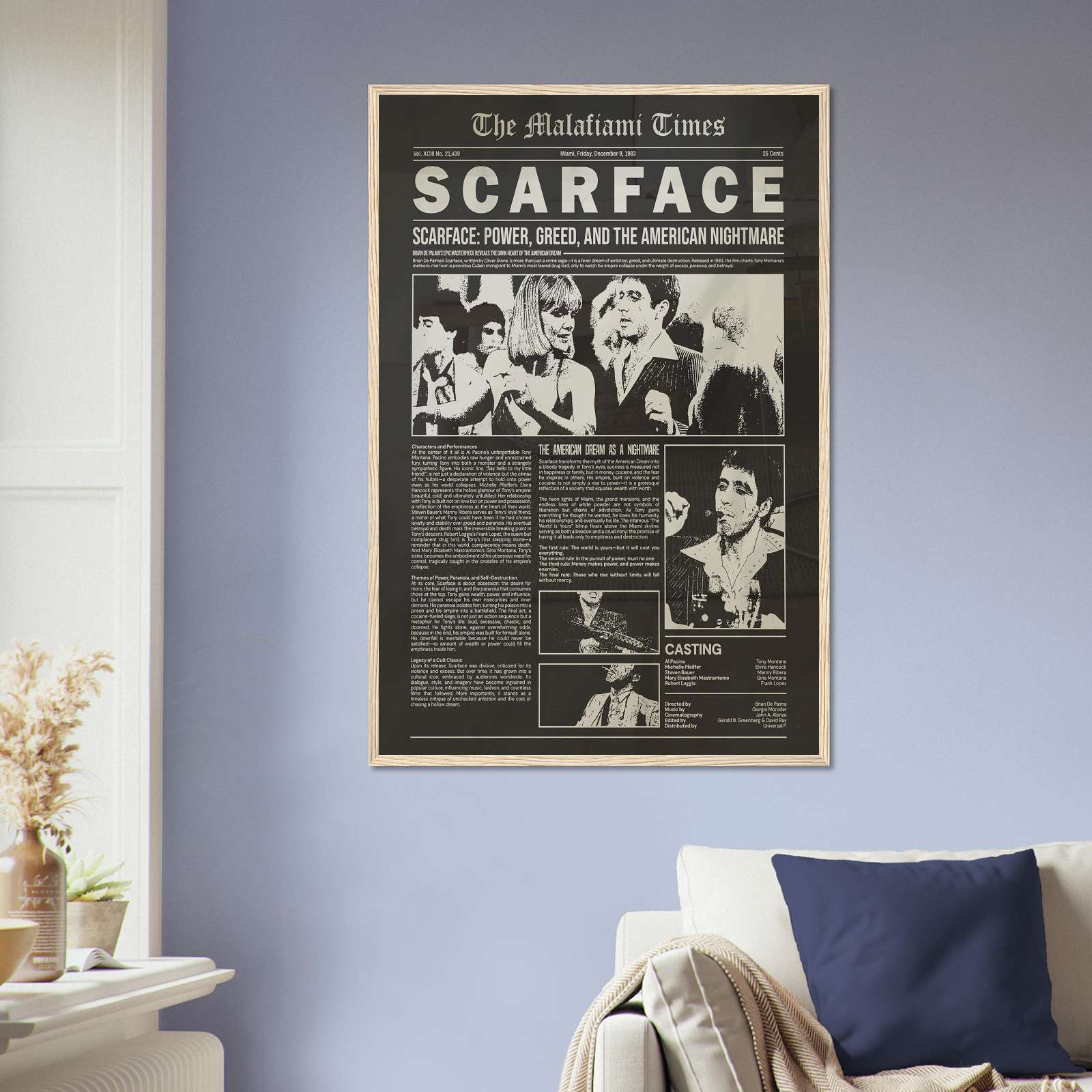 Scarface Movie Poster, Scarface Film Poster, Vintage Movie Poster 3 ...