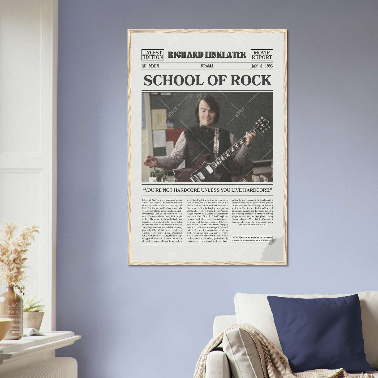 School Of Rock Movie Poster, Vintage Movie Poster, Tv Series Poster ...