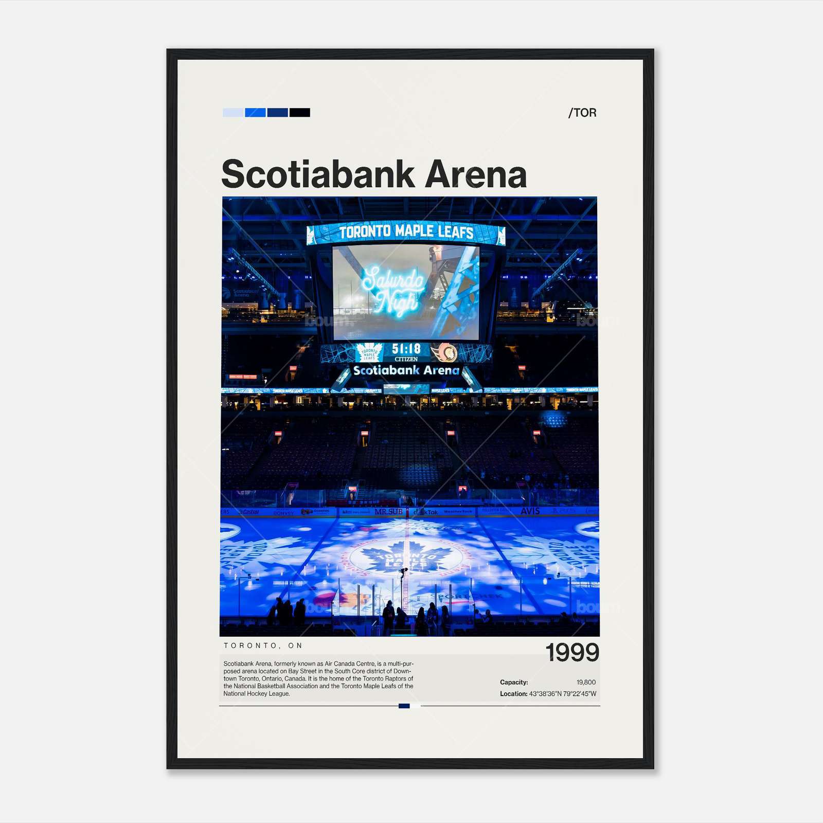 Scotiabank Arena Poster, Sports Poster, Stadium Poster, Full-Size ...