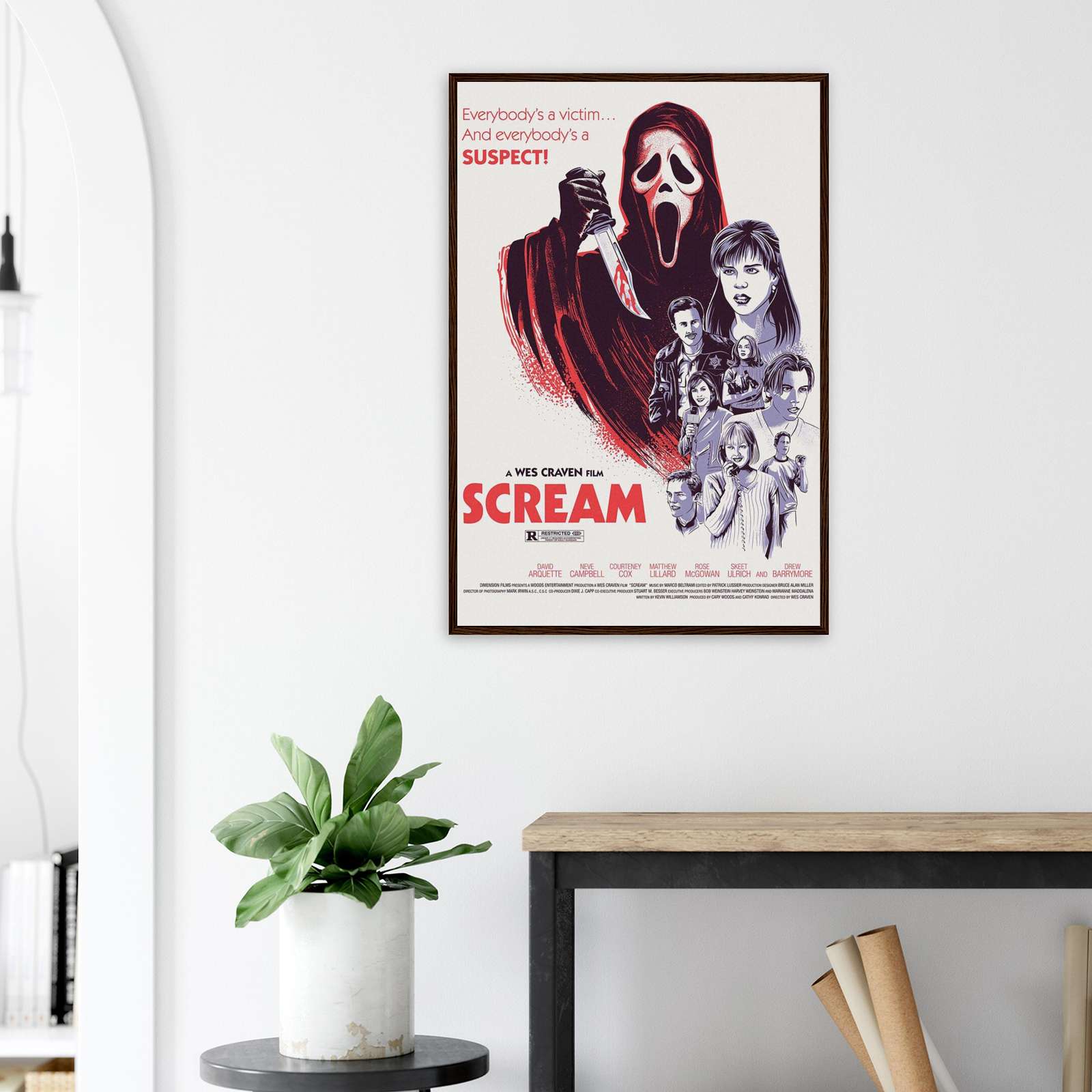Scream (1996) Movie Poster, Horror Movie Poster, Classic Movie Poster ...