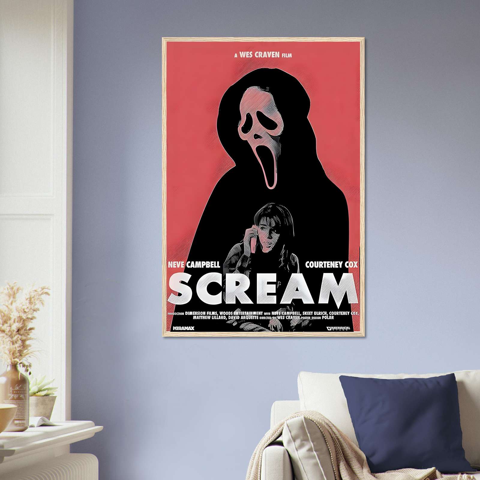 Scream Cult Horror Movie Franchise Poster, Ghostface Print Vintage 90S ...