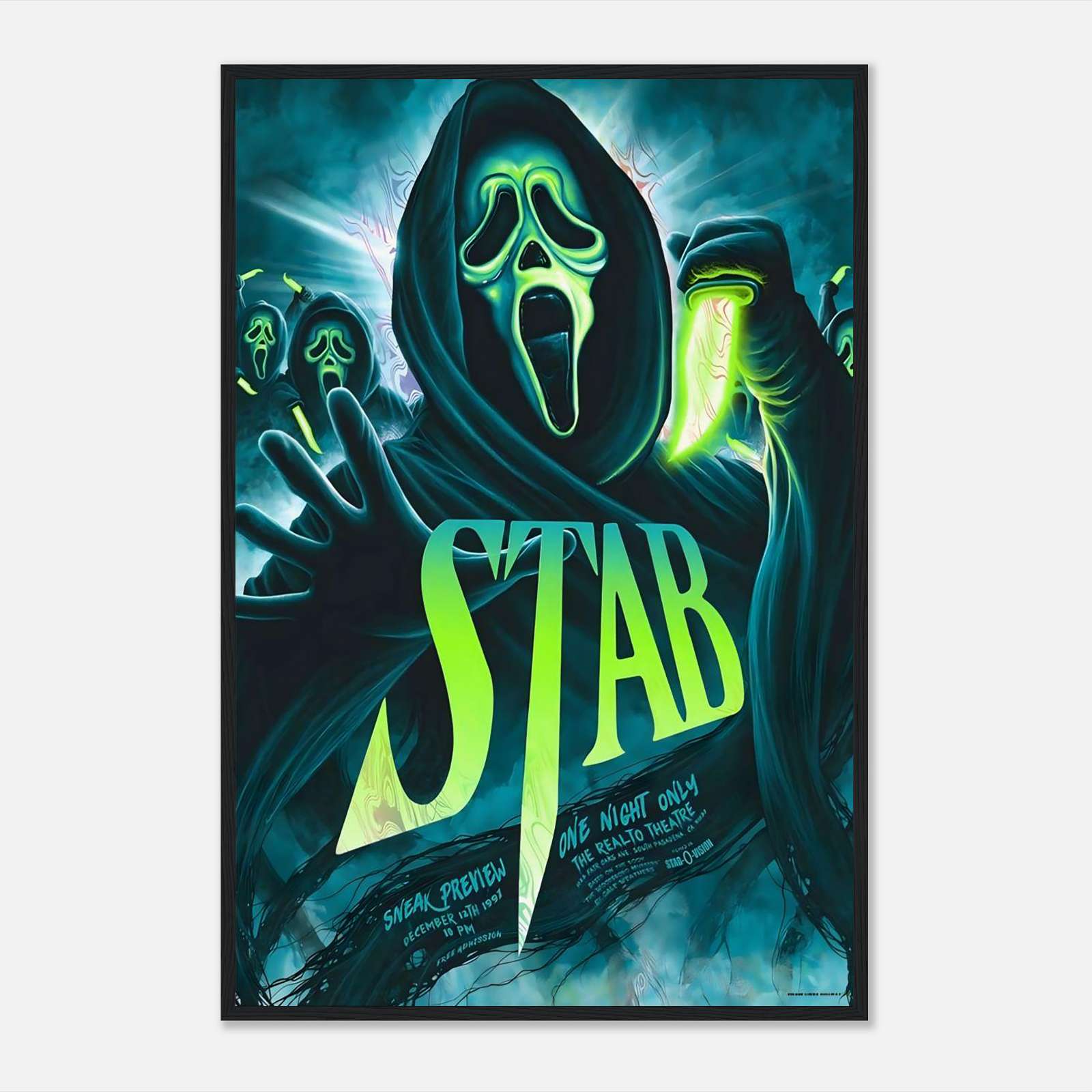 Scream Movie Poster, Stab Fictional Movie Poster, Horror Movie Poster ...