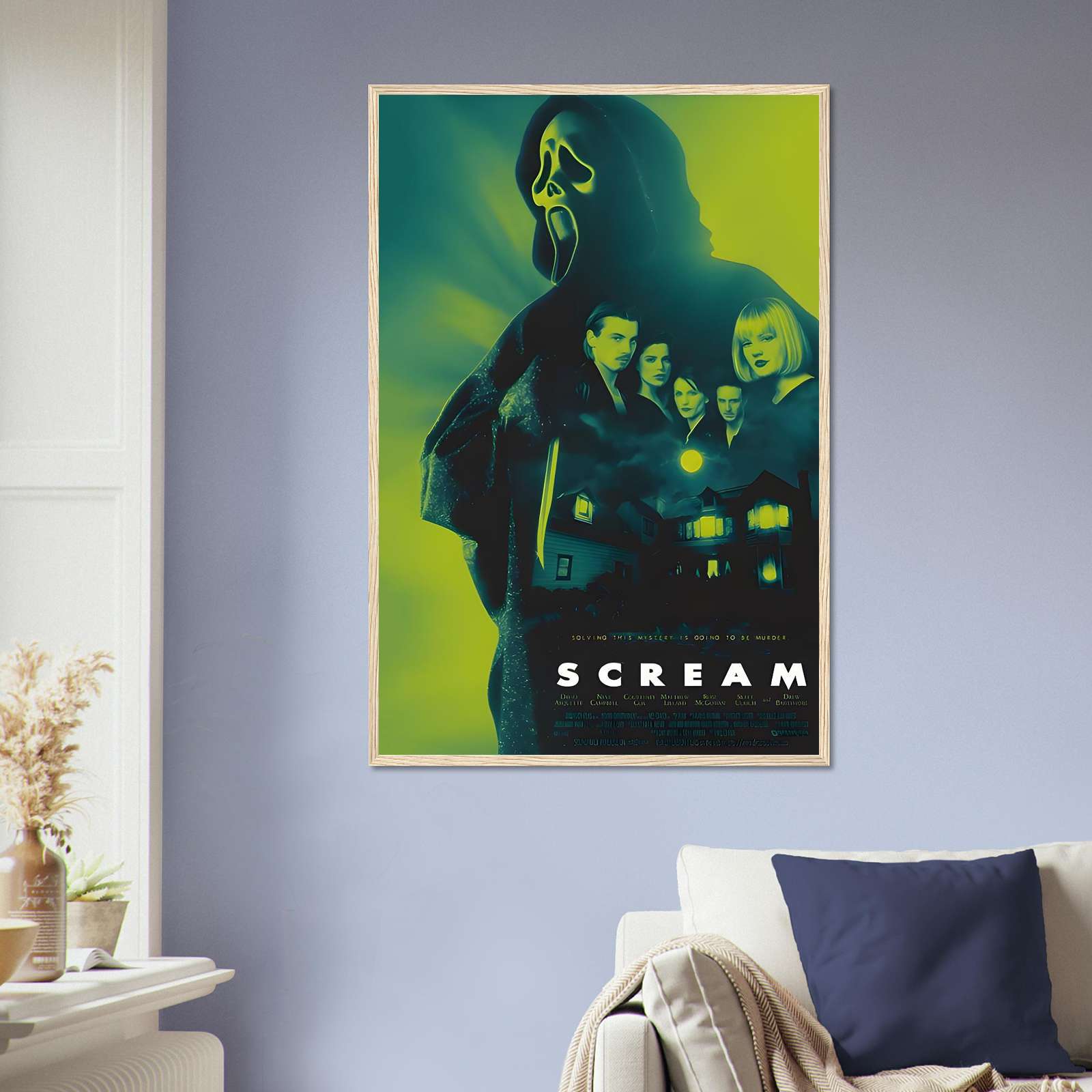 Scream Vintage Movie Poster, Cult Classic Movie Poster Ghostface Print Horror Movie, Full-Size ...