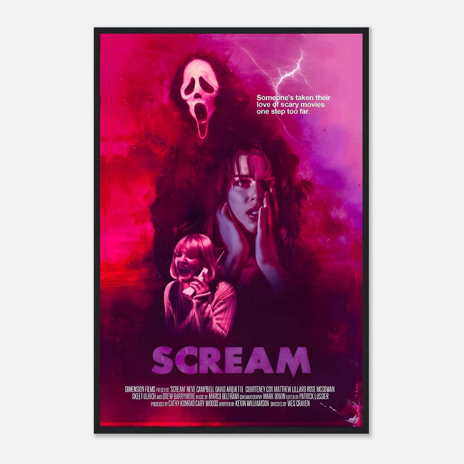 Scream Vintage Movie Poster Cult Ghostface, Horror Movie Poster, Full-Size Poster, Ready to Hang ...