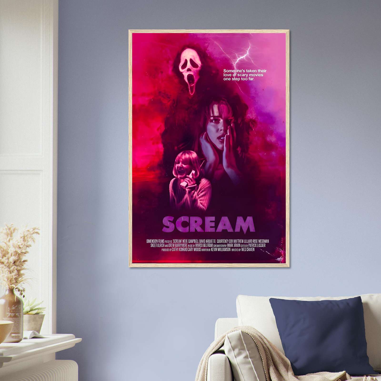 Scream Vintage Movie Poster Cult Ghostface, Horror Movie Poster, Full-Size Poster, Ready to Hang ...