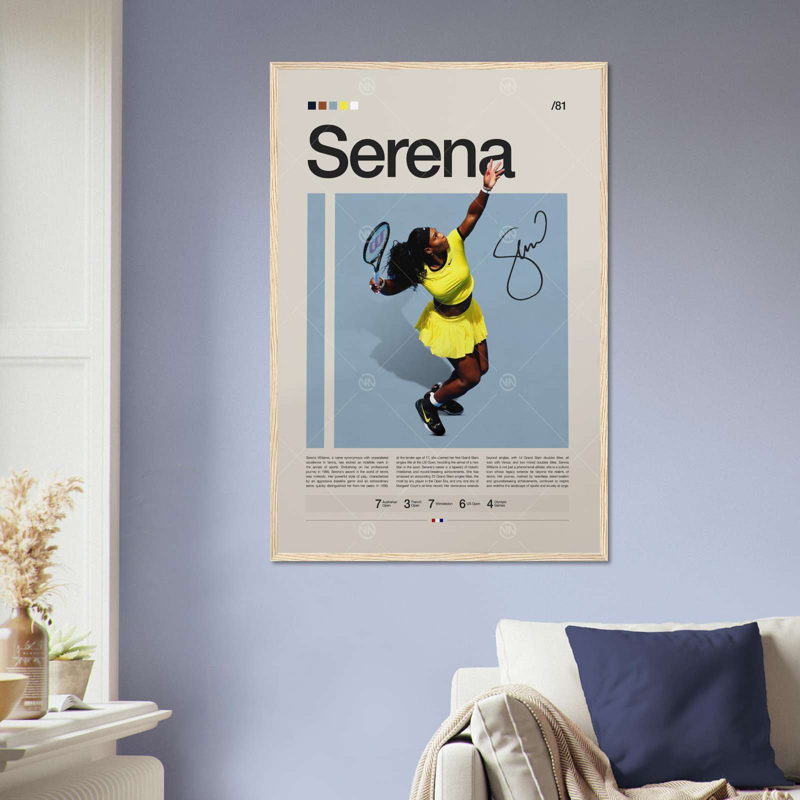 Serena Williams Poster, Tennis Poster, Motivational Poster, Sports ...