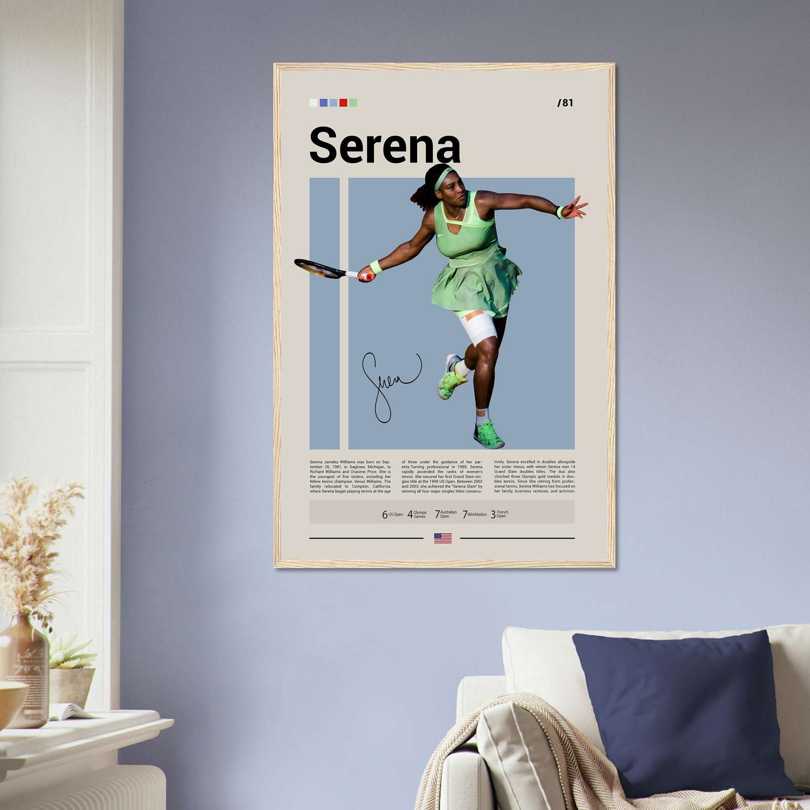 Serena Williams Poster, Tennis Poster, Sports Poster, Full-Size Poster ...