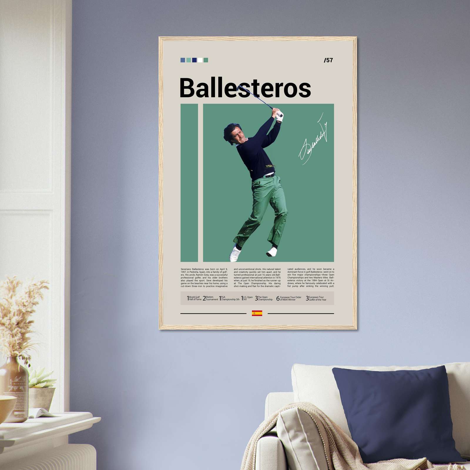 Seve Ballesteros Poster, Golf Poster, Sports Poster, Full-Size Poster ...