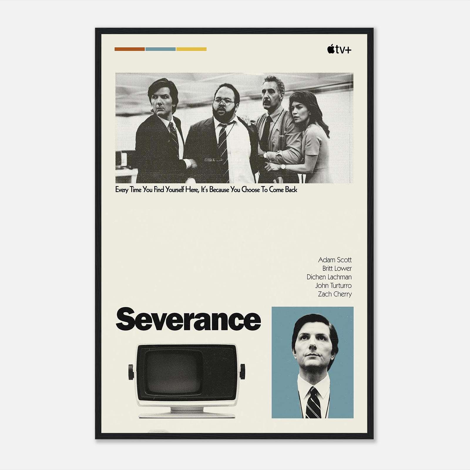 Severance Mid Century Movie Poster, Full-Size Movie Poster, Ready to ...