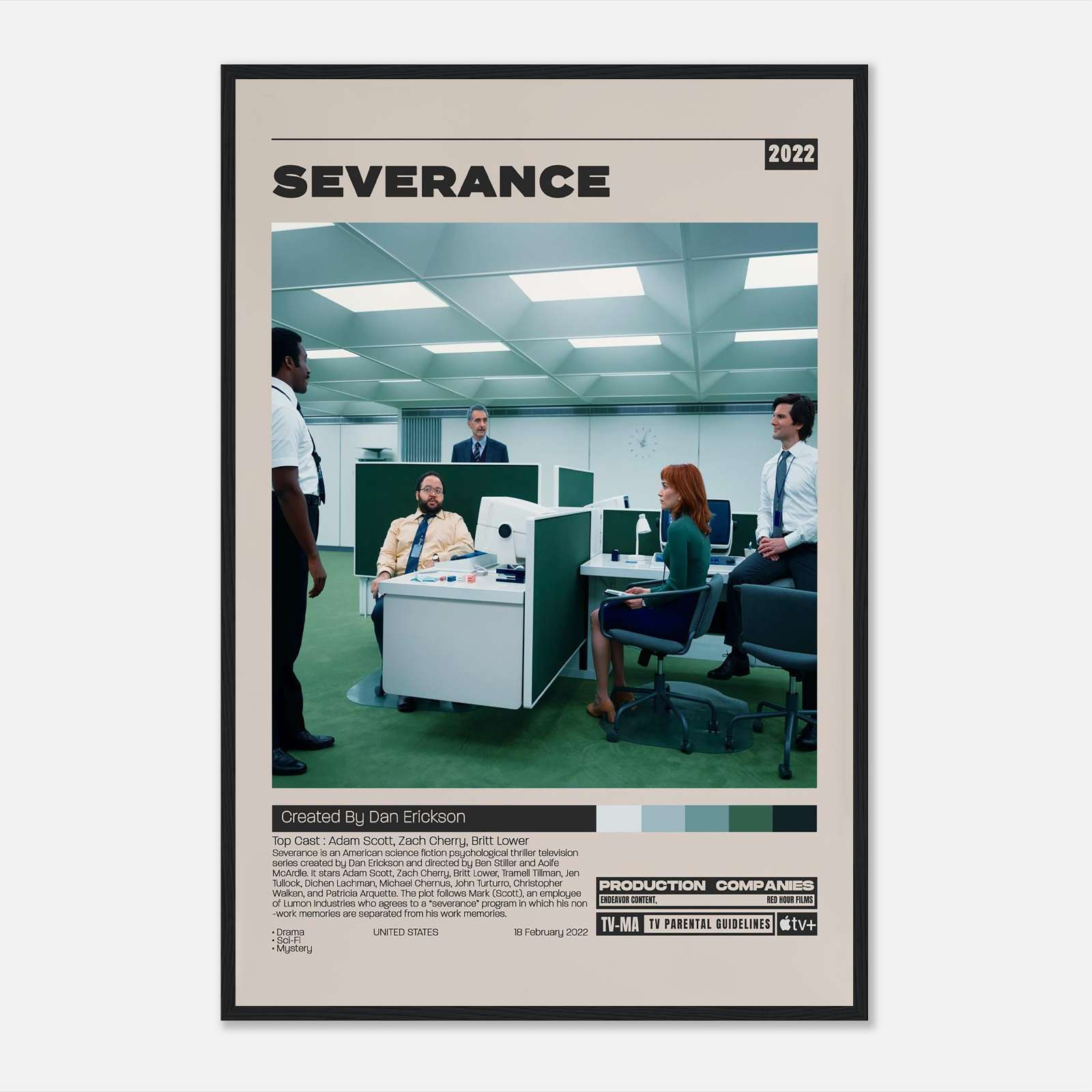 Severance Poster, Dan Erickson, Minimalist Tv Series, Full-Size Poster ...