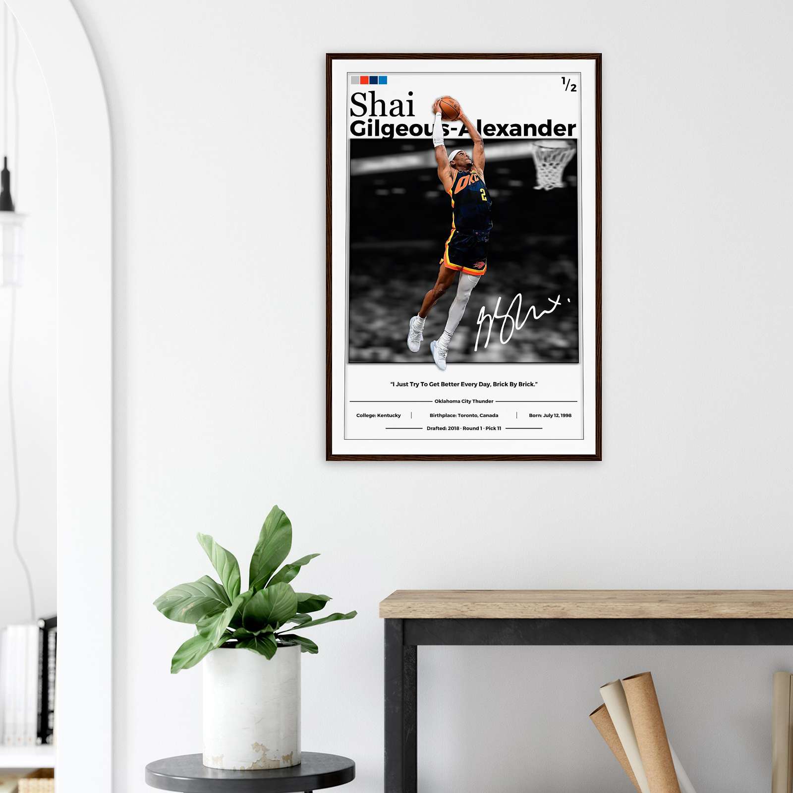 Shai Gilgeous Alexander Poster, Basketball Poster, Sports Wall Art ...