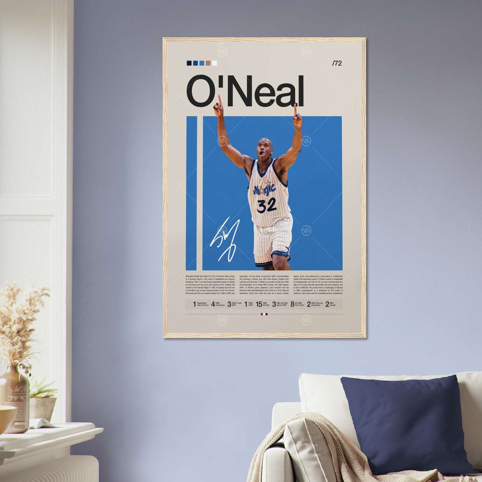 Shaquille O'Neal Poster, Sports Poster, Full-Size Poster, Ready to Hang ...