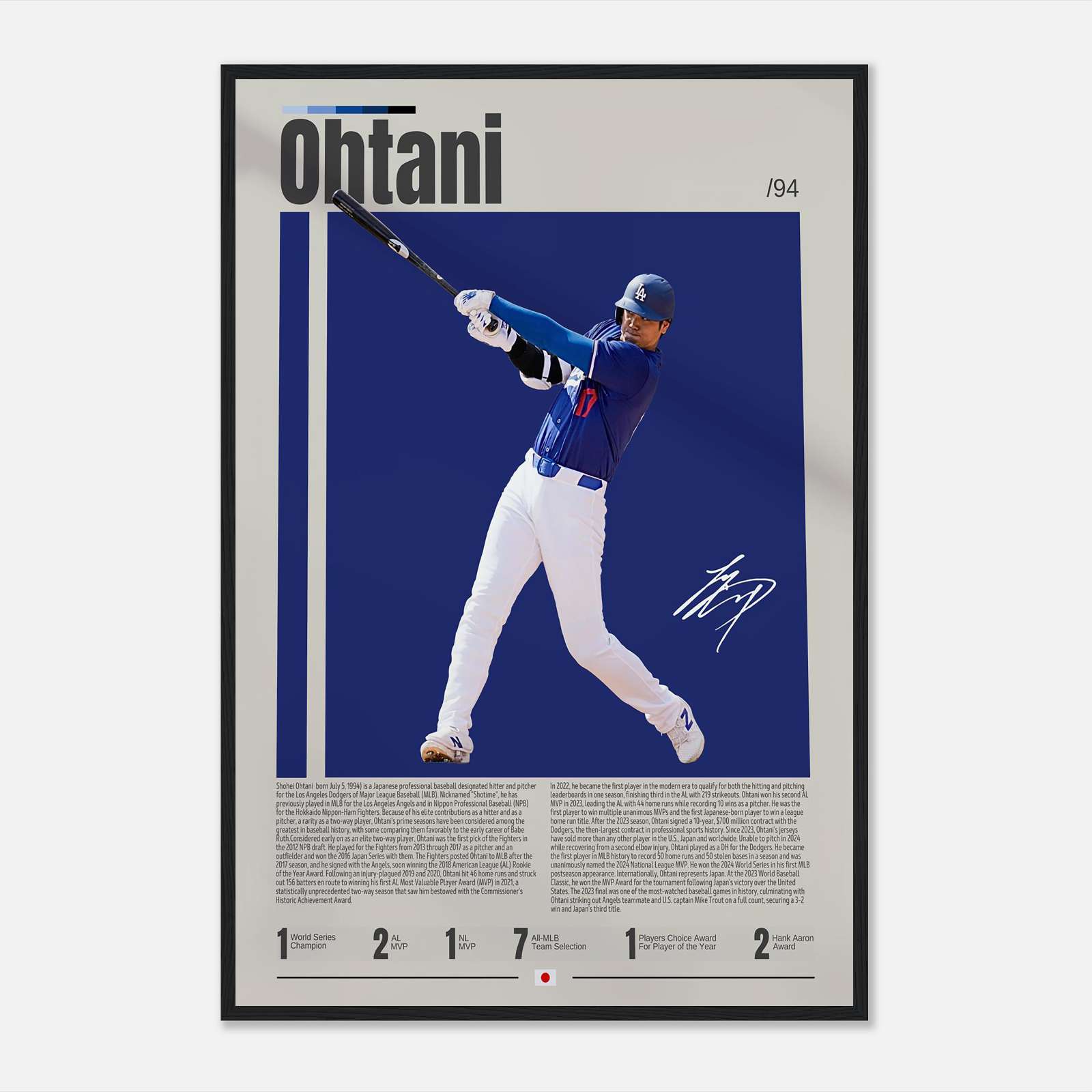 Shohei Ohtani Poster, Baseball Player Poster, Baseball Poster, Full ...