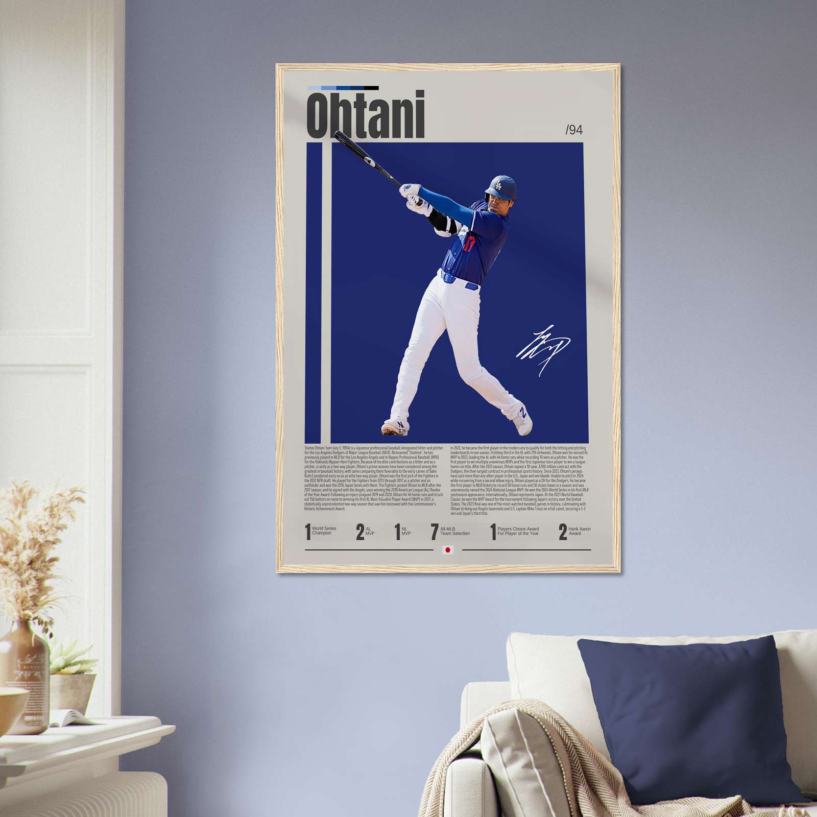 Shohei Ohtani Poster, Baseball Player Poster, Baseball Poster, Full ...