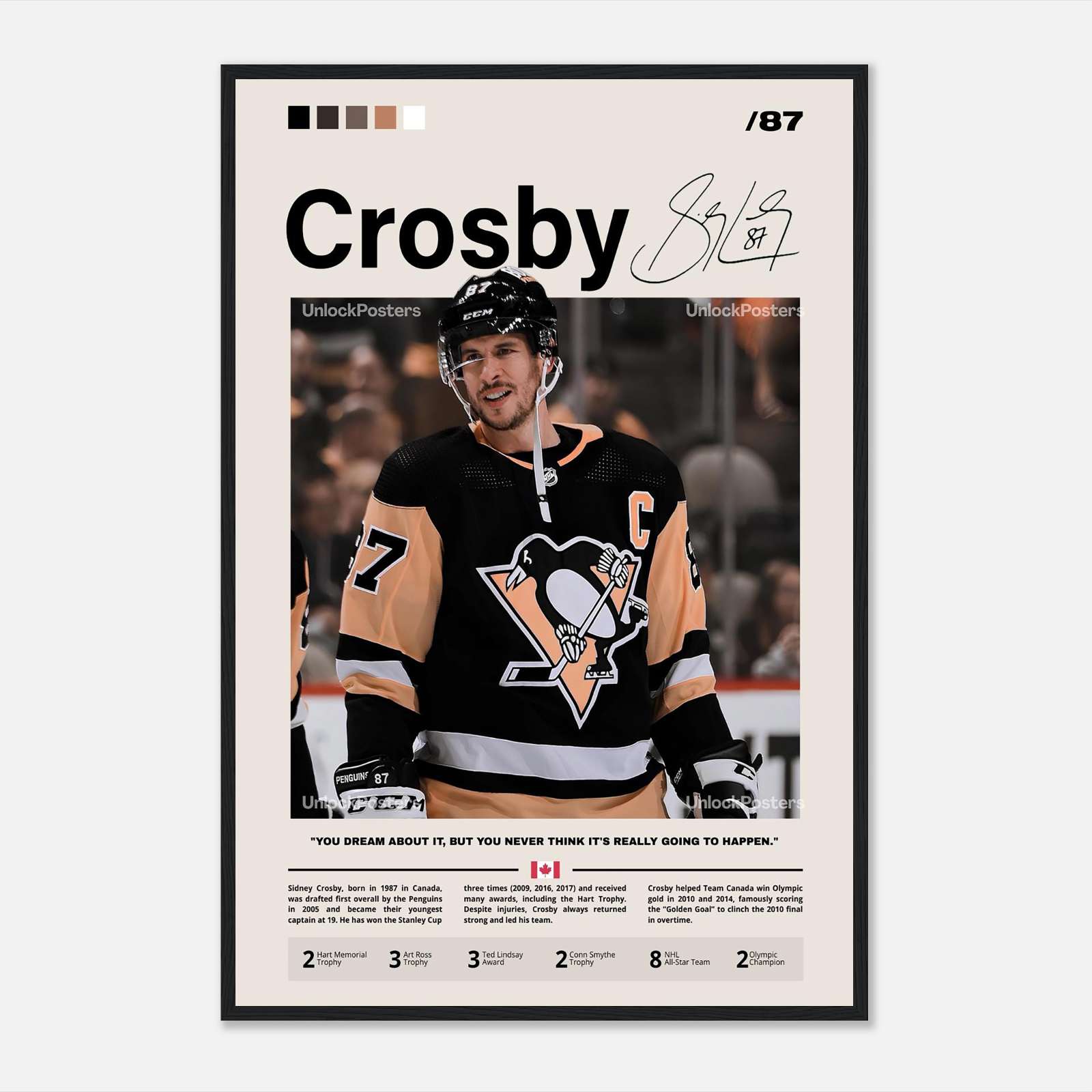 Sidney Crosby Poster, Hockey Poster, Ice Hockey Poster, Full-Size ...