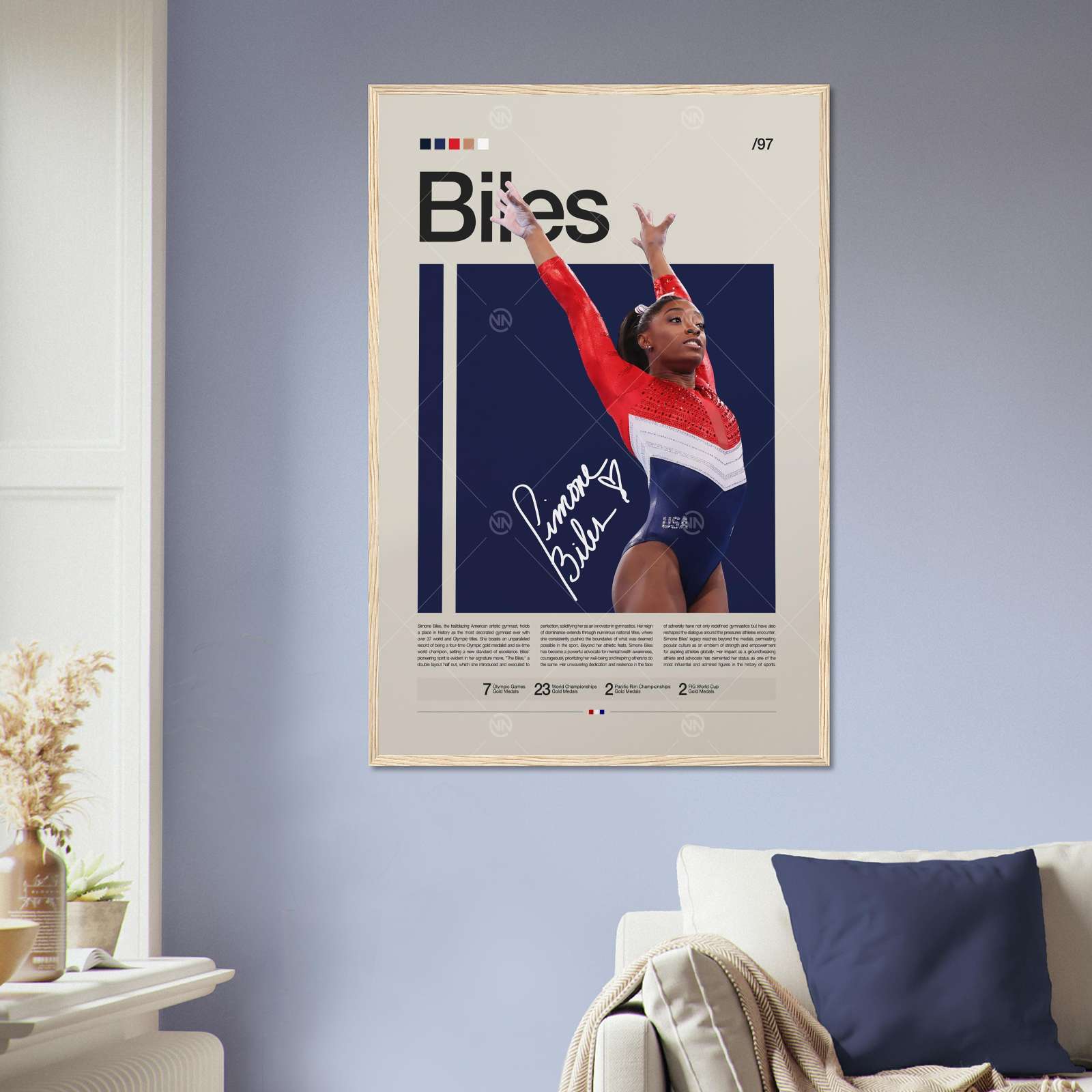 Simone Biles Poster, Gymnast Poster, Motivational Poster, Full-Size ...