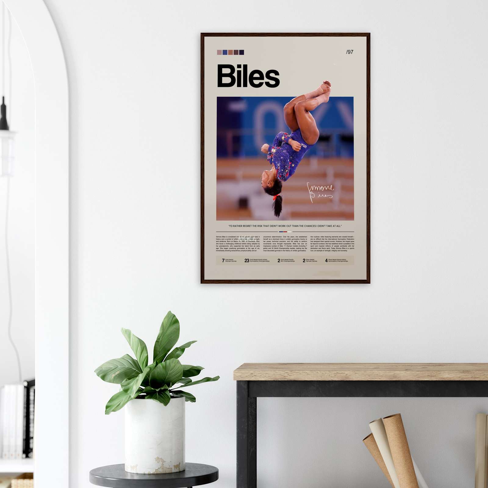 Simone Biles Poster, Sports Poster, Artistic Gymnastics Poster, Full ...