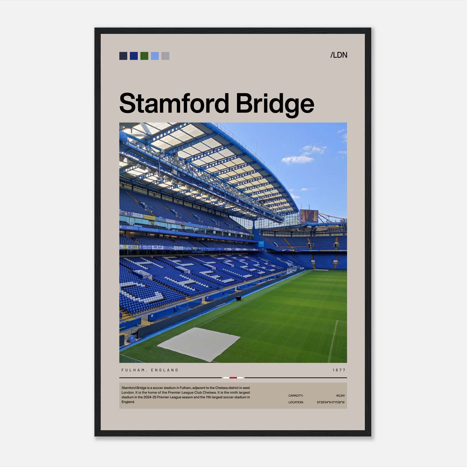 Stamford Bridge Poster, Full-Size Poster, Ready to Hang - Citiesbox