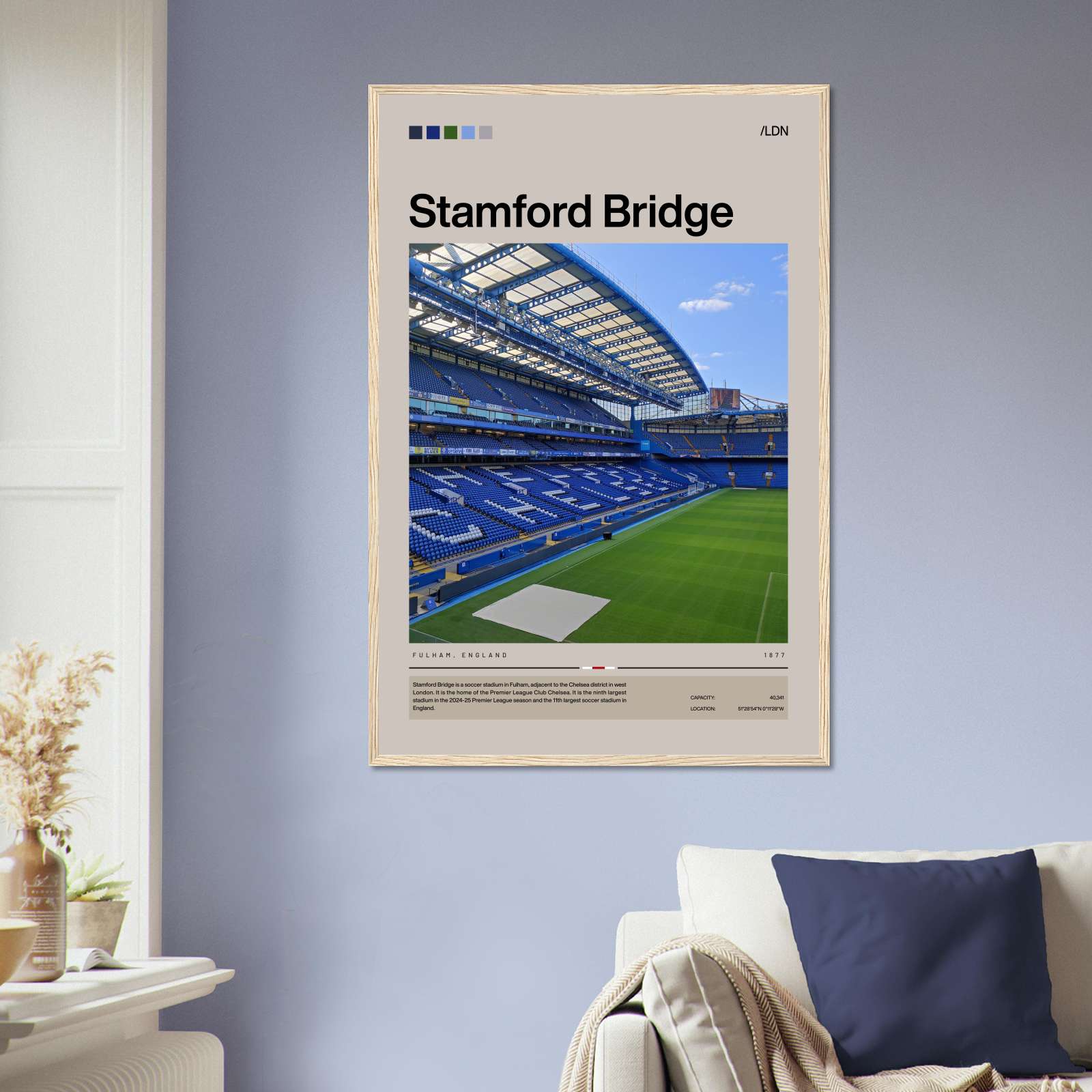 Stamford Bridge Poster, Full-Size Poster, Ready to Hang - Citiesbox