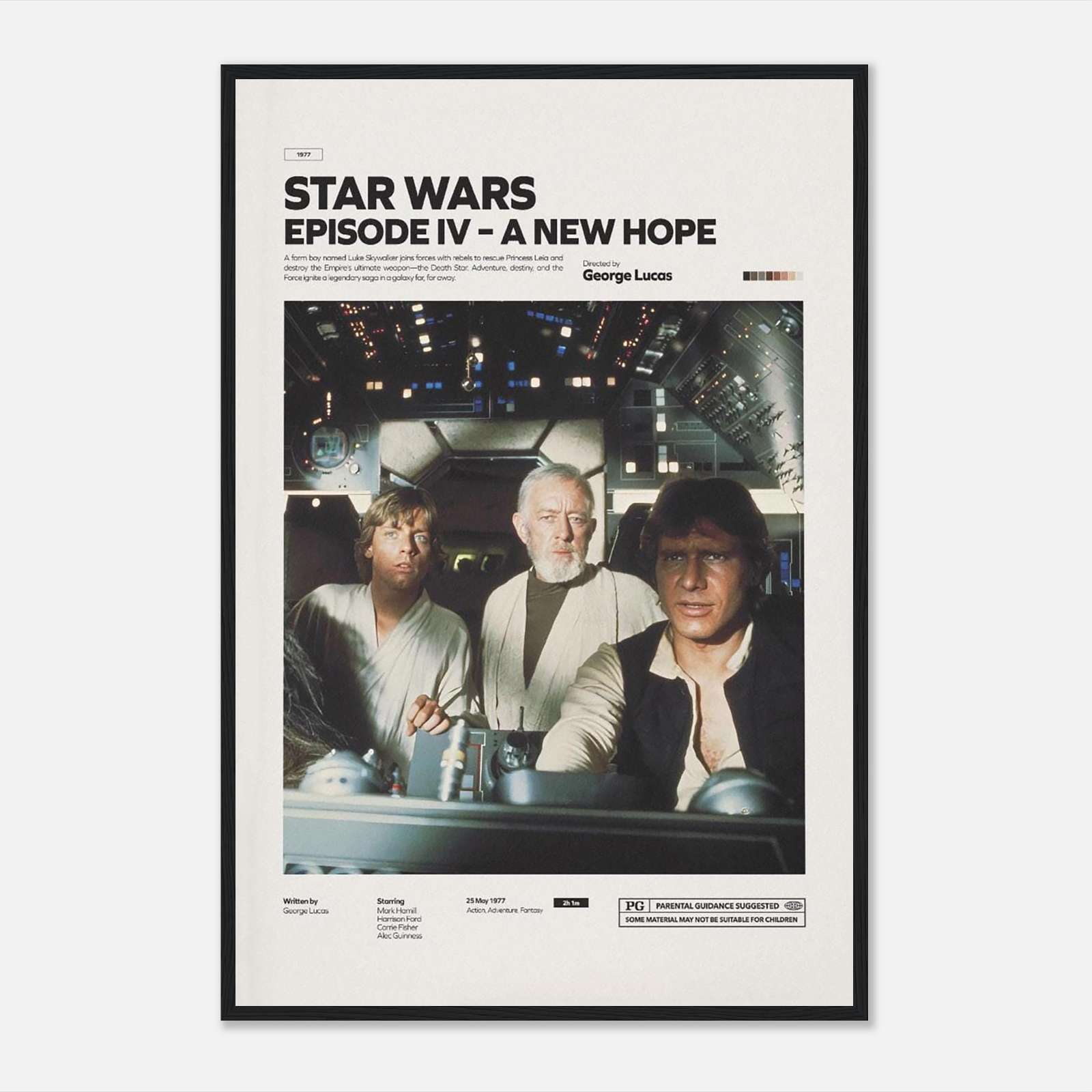 Star Wars Episode Iv A New Hope Movie Poster, Star Wars Movie Poster ...