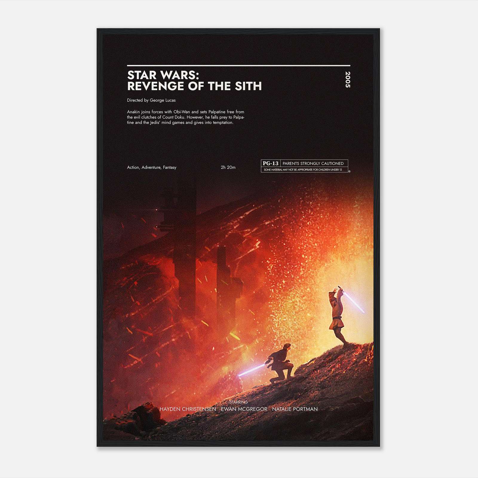 Star Wars Revenge Of The Sith Movie Poster, Classic Sci-Fi Movie, Full ...