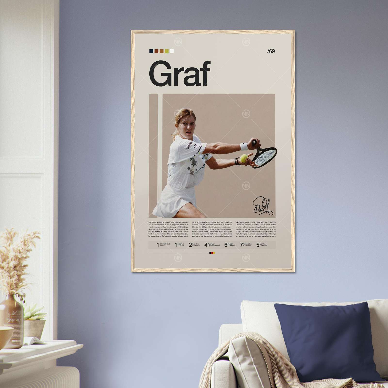 Steffi Graf Poster, Tennis Poster, Motivational Poster, Sports Poster ...