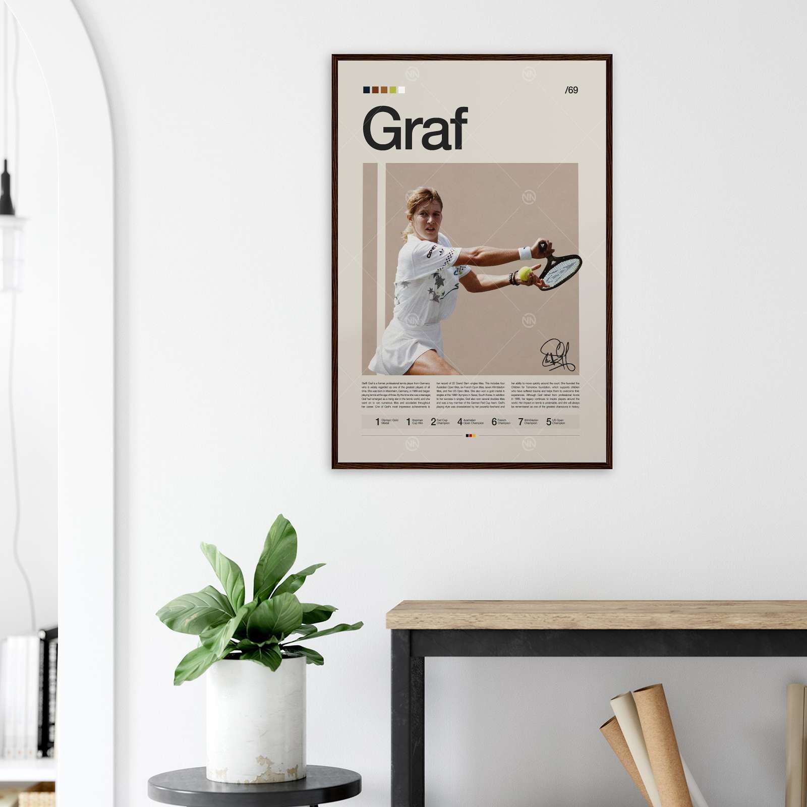 Steffi Graf Poster, Tennis Poster, Motivational Poster, Sports Poster ...