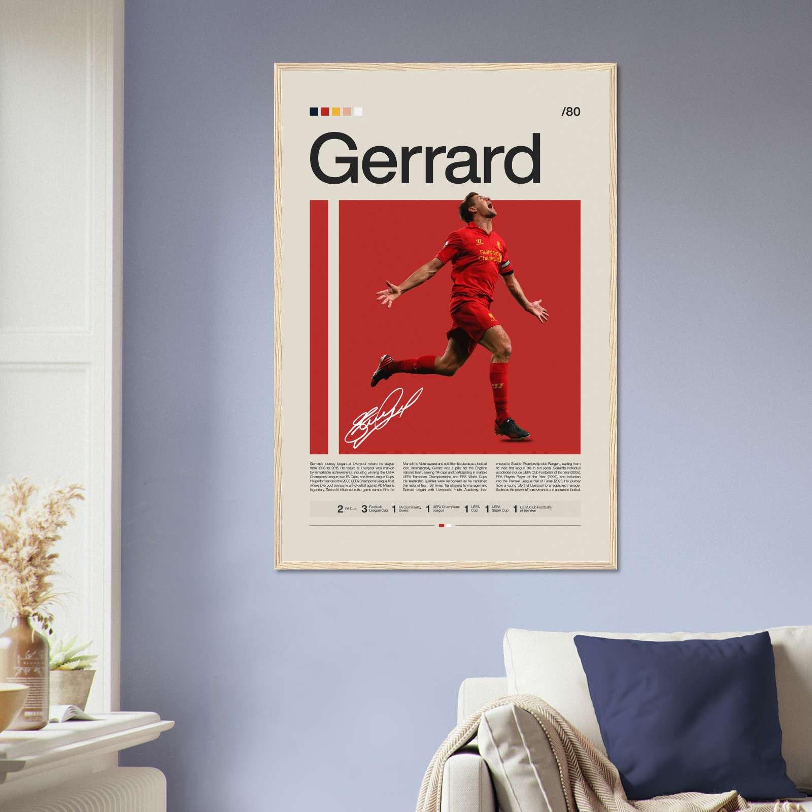 Steven Gerrard Poster, Sports Poster, Football Player Poster, Soccer ...