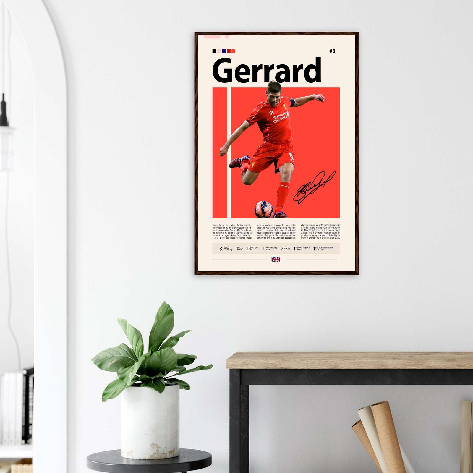 Steven Gerrard Poster, Sports Poster, Football Poster, Full-Size Poster ...