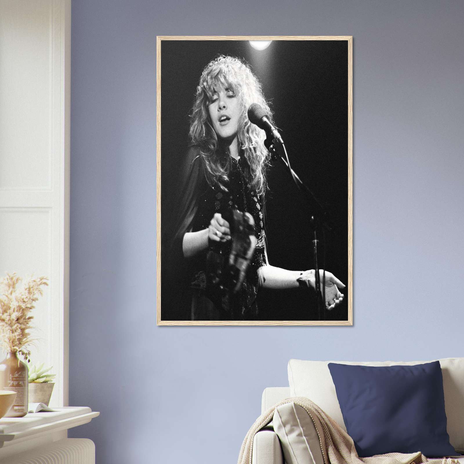 Stevie Nicks Concert Poster, Vintage Black And White Print, Full-Size ...