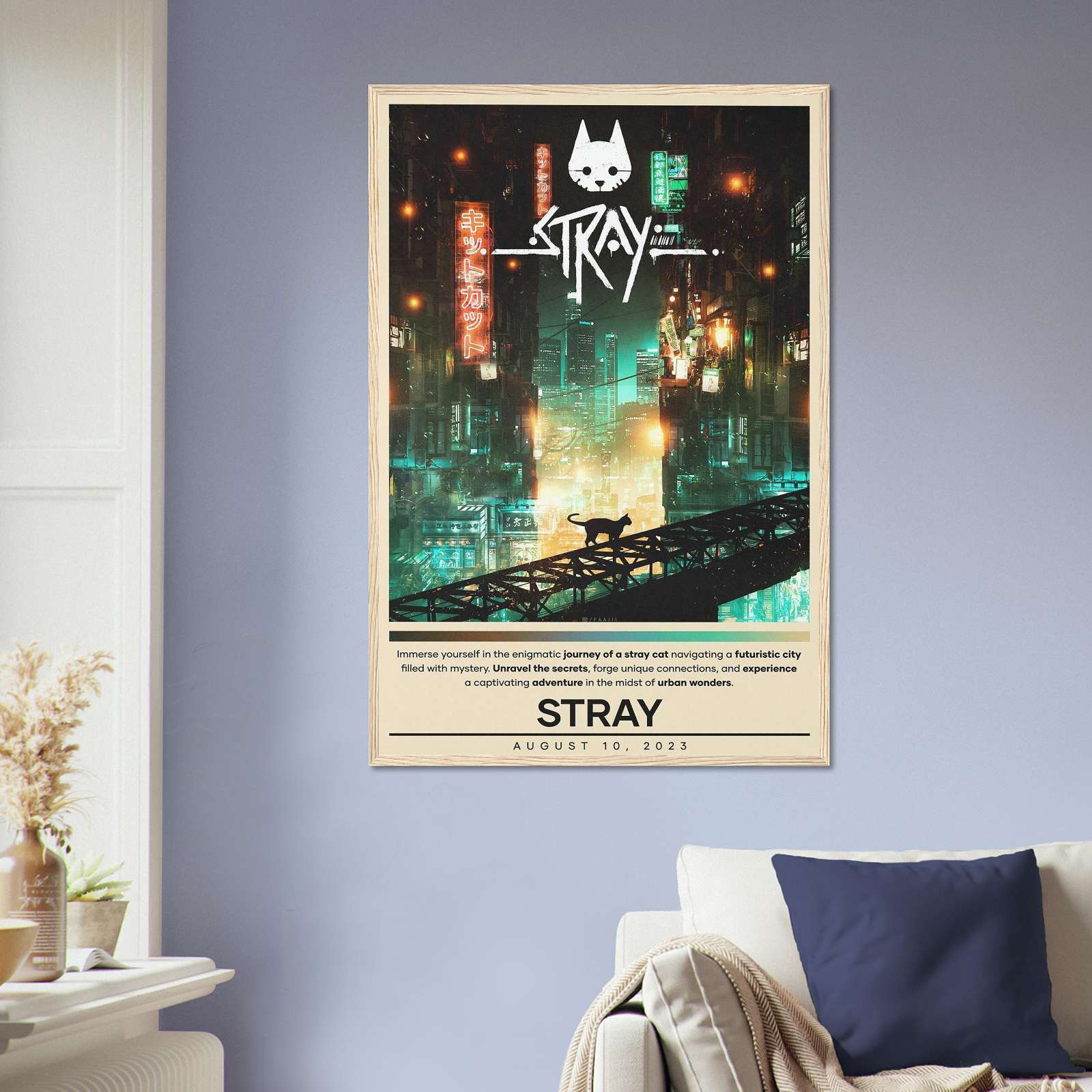 Stray Poster, Video Game Poster, Gaming Room Poster, Full-Size Poster ...