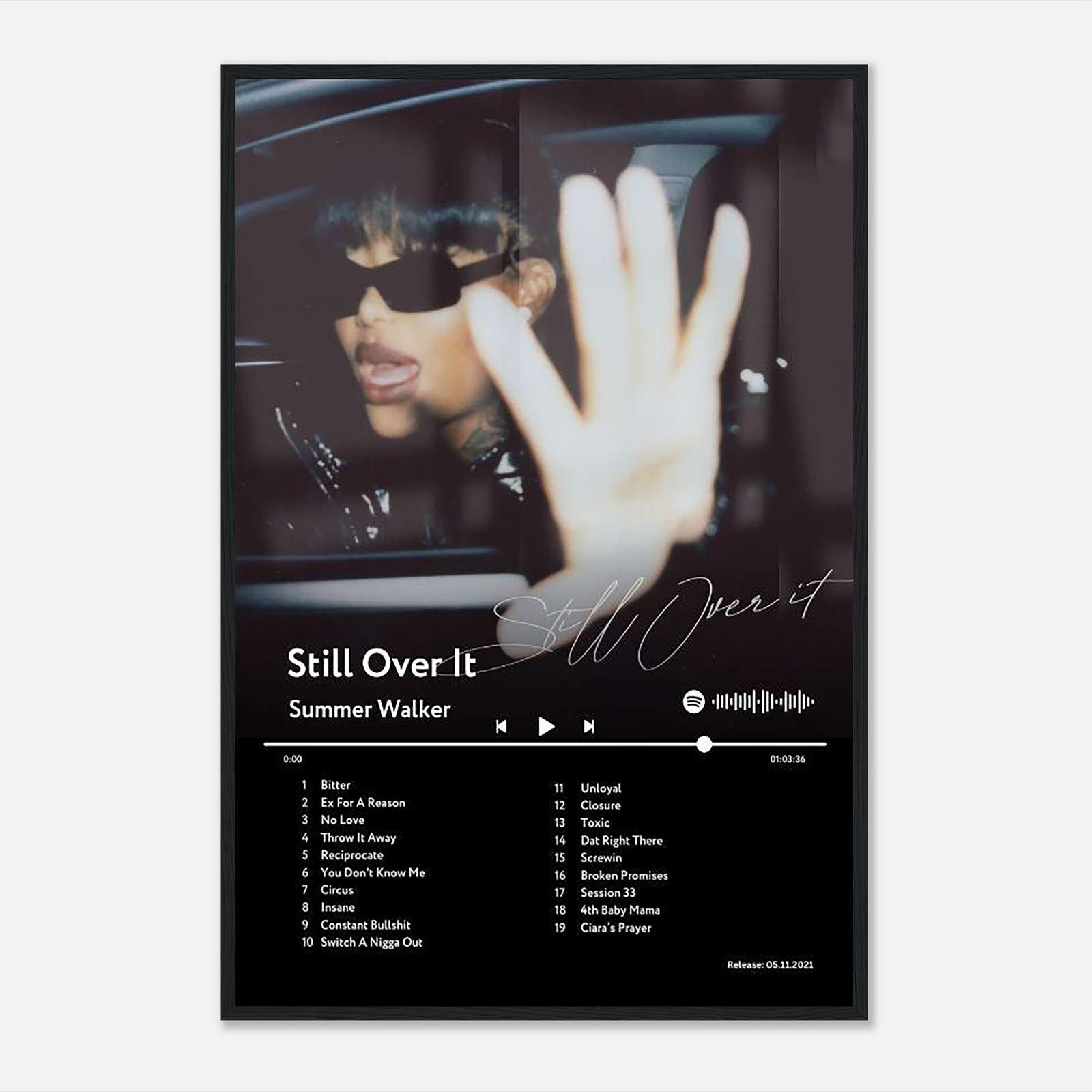 Summer Walker Poster, Still Over It Album Poster, Music Poster, Full ...