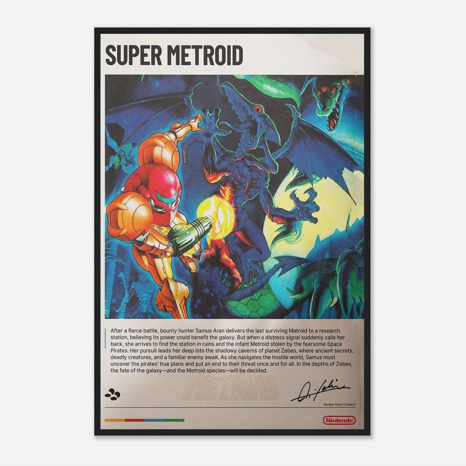 Super Metroid Poster, Gaming Poster, Full-Size Poster, Ready to Hang ...