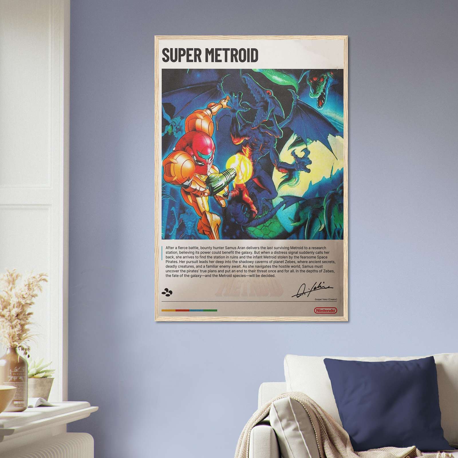 Super Metroid Poster, Gaming Poster, Full-Size Poster, Ready to Hang ...
