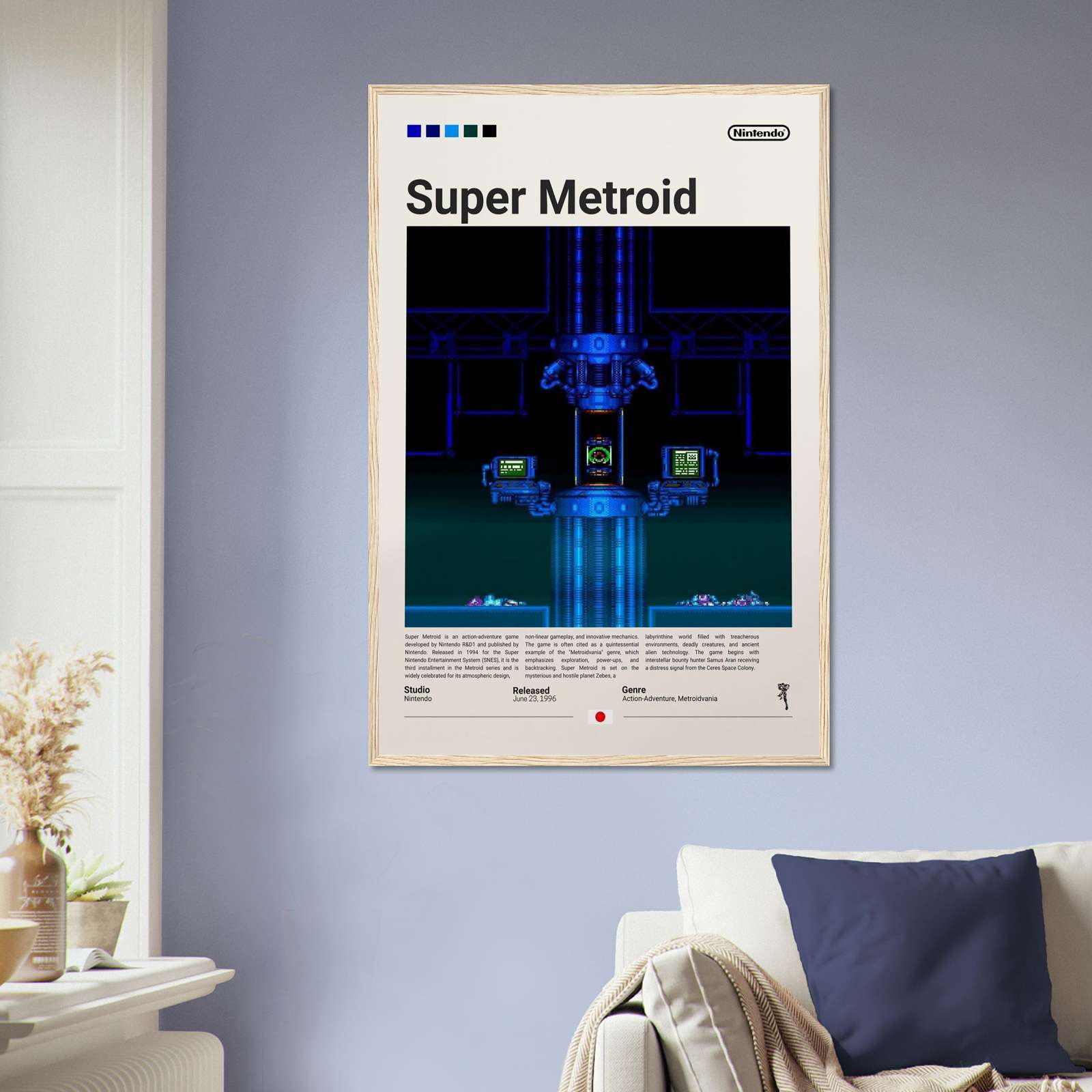 Super Metroid Poster, Super Metroid Game Poster, Video Game Poster ...